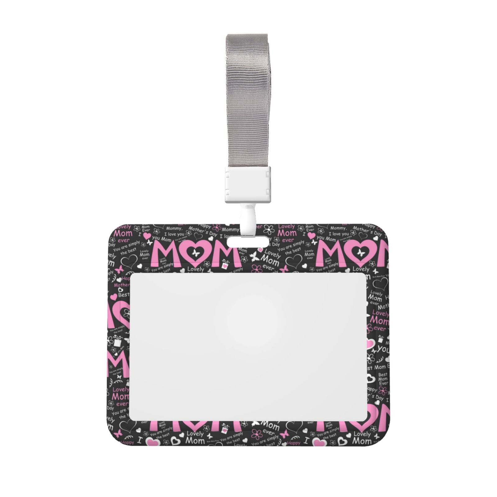 Naloa Lovely Mom Ever Card Badge Holder Work Badge Sleeve for Office ...