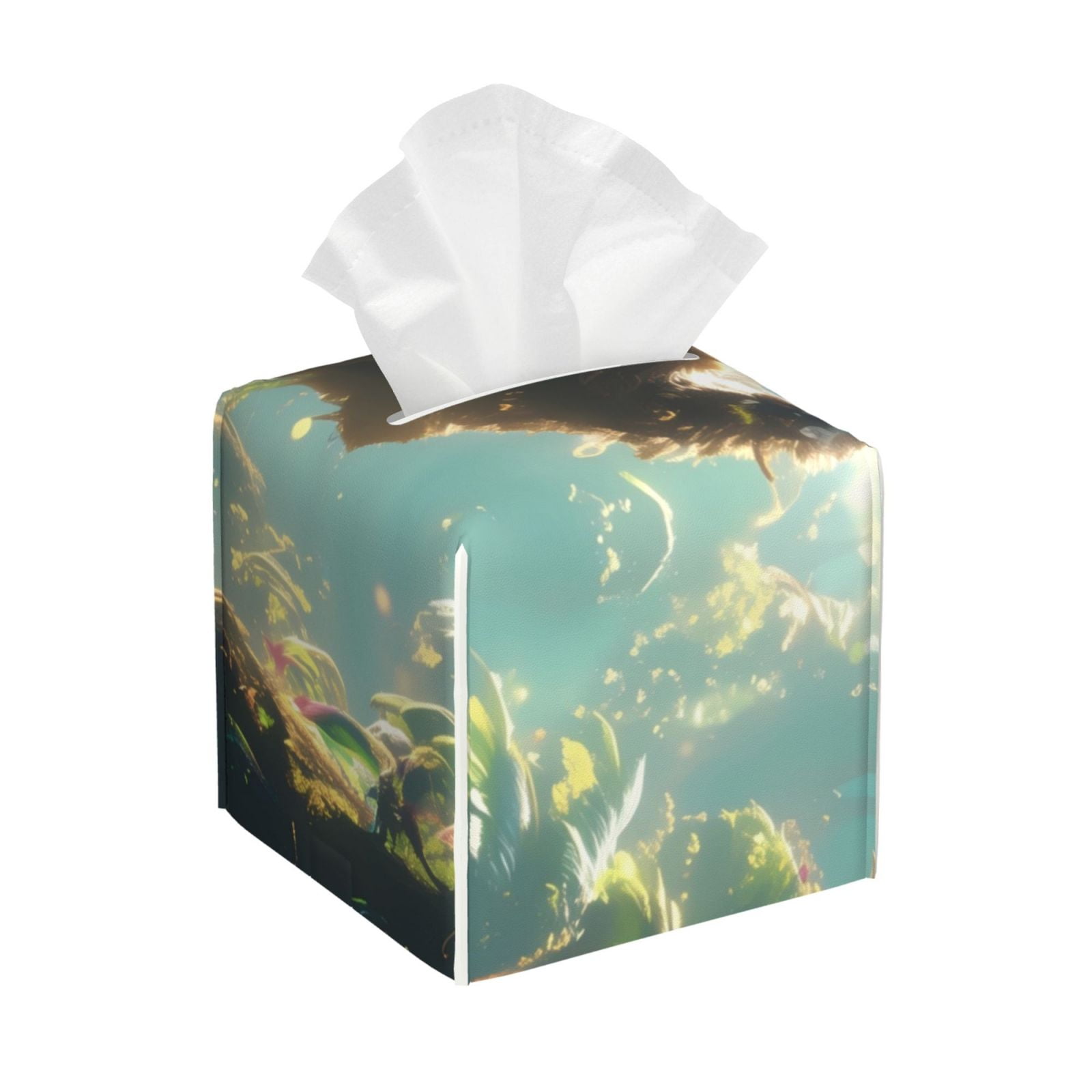 Naloa Majestic Ostrich In Forest Tissue Box Cover Leather Tissue Holder ...