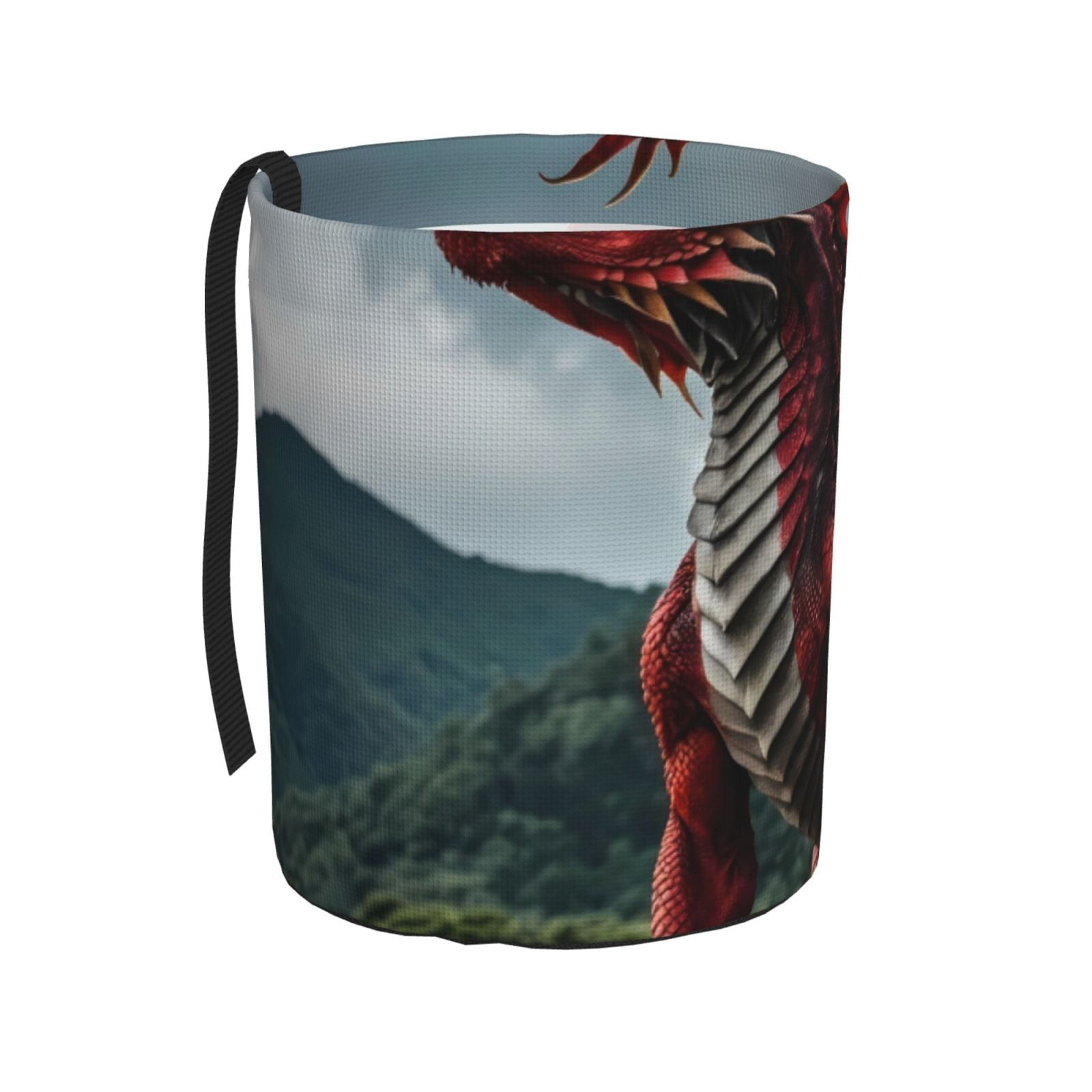 Naloa Majestic Red Dragon Car Trash Can Garbage Car Accessories Trash ...