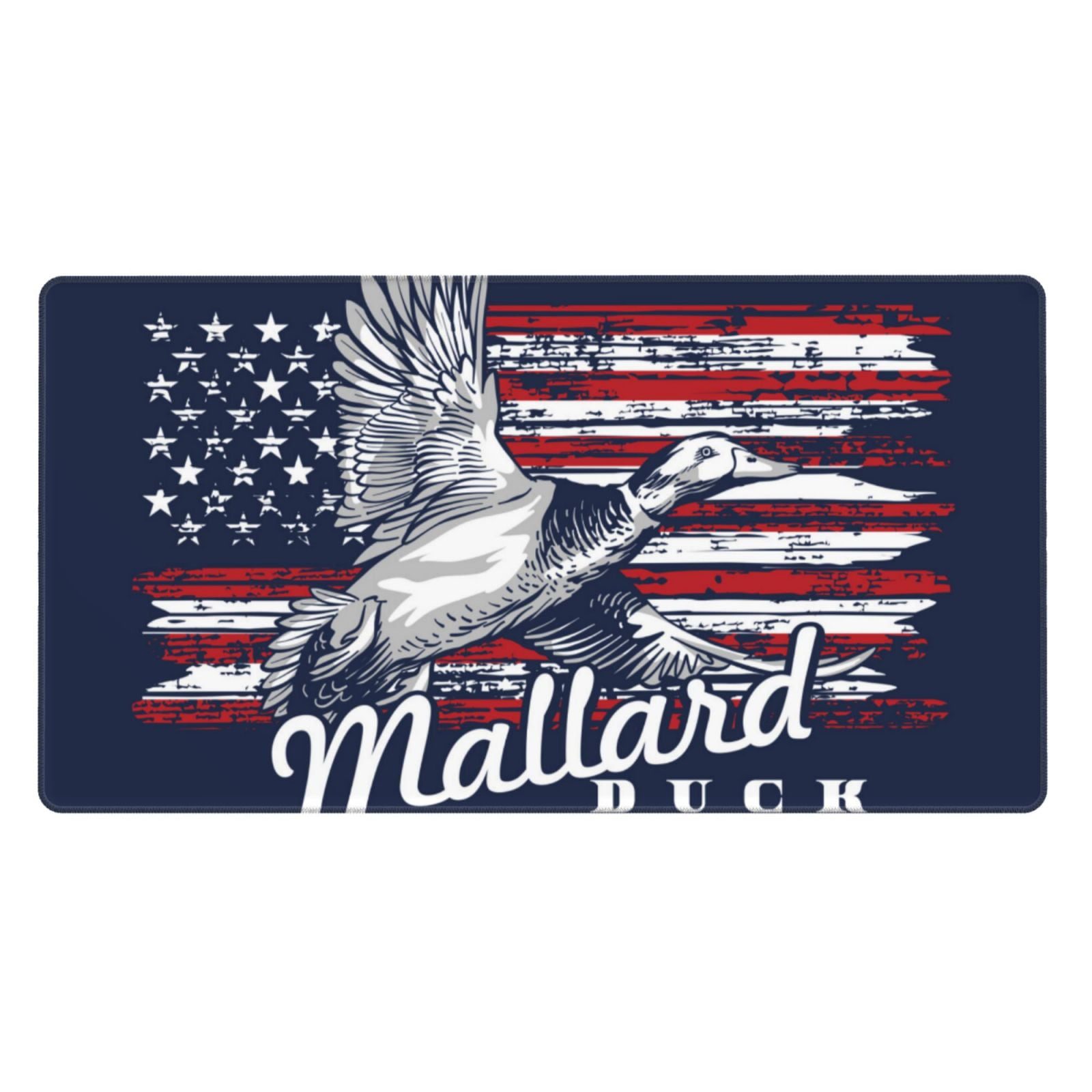 Naloa Mallard Duck With American Flag Gaming Mouse Pad Large Mouse Mat ...