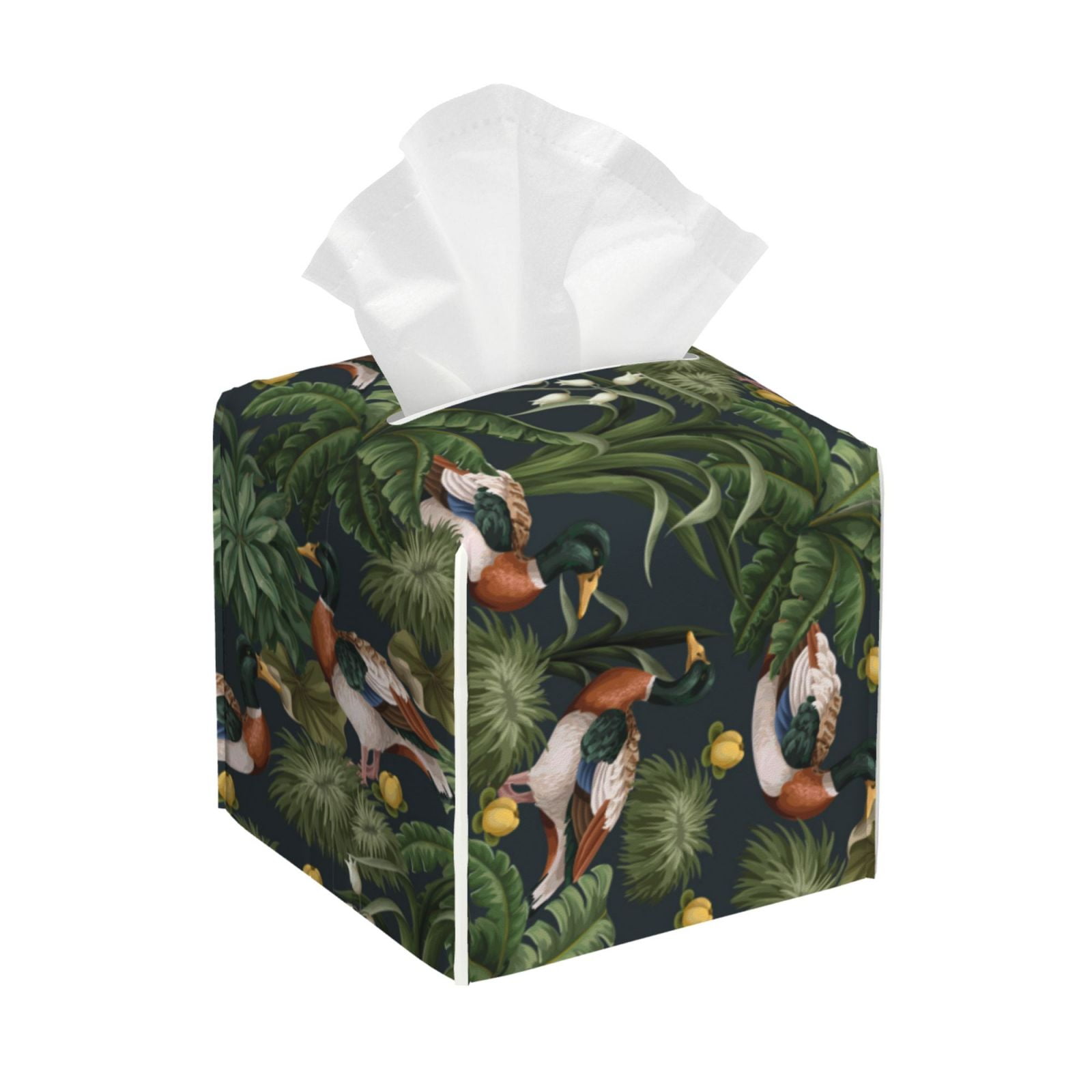 Naloa Mallard Ducks And Water Tissue Box Cover Leather Tissue Holder ...