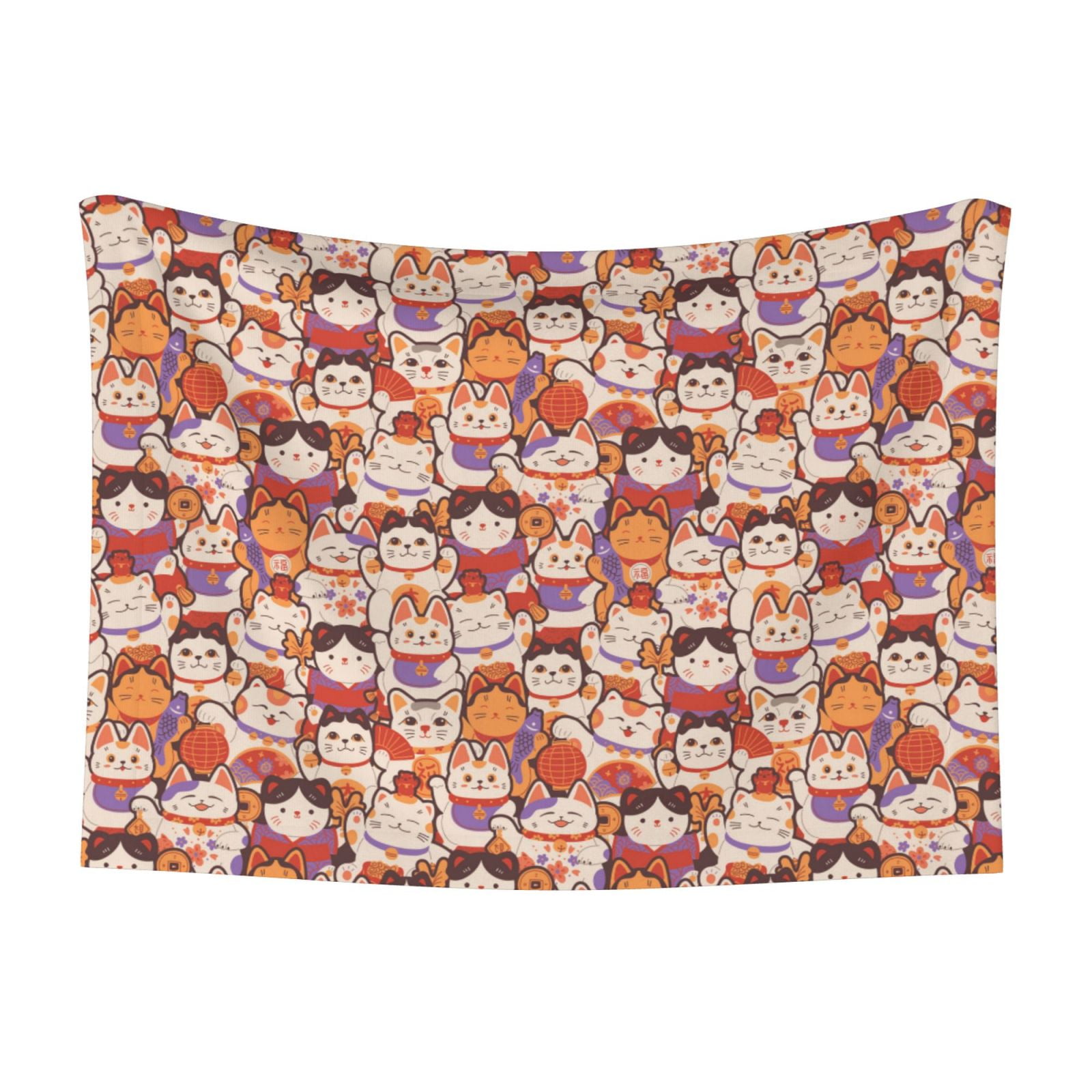 Naloa Maneki-Neko Cats Dog Blanket, 3 Sizes Cat Blanket for Indoor Cats ...