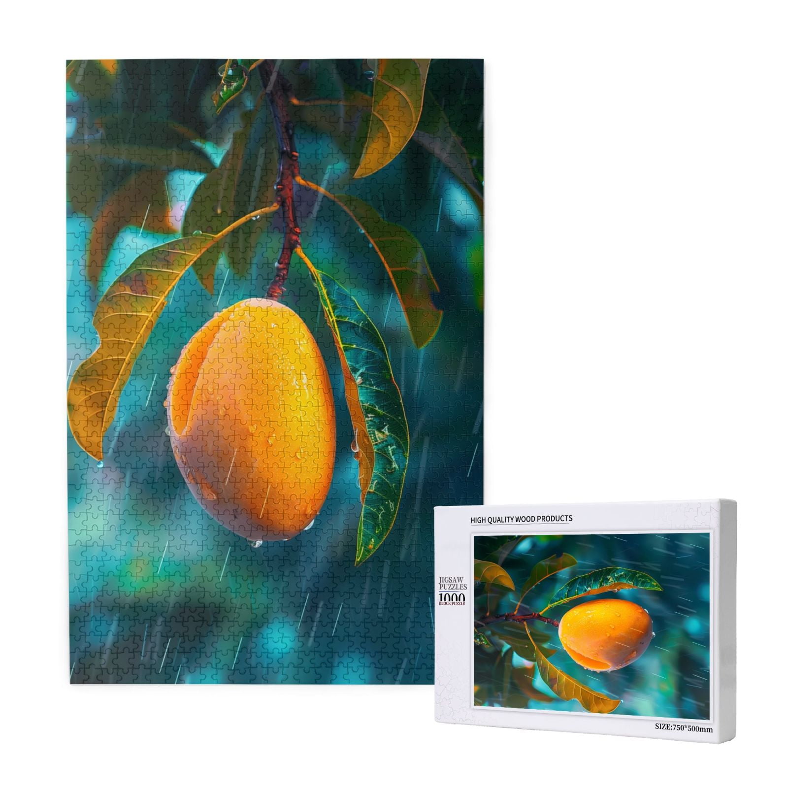 Naloa Mango In The Rain Custom Puzzles Personalized Puzzle 1000 Pieces ...