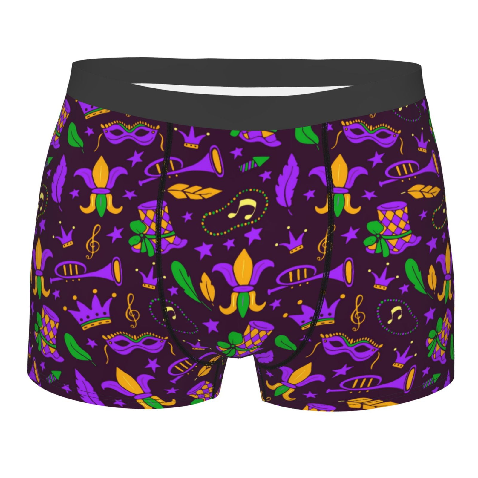 Naloa Mardi Gra2 Print Mens Underwear - Boxers for Men, Classic Briefs ...