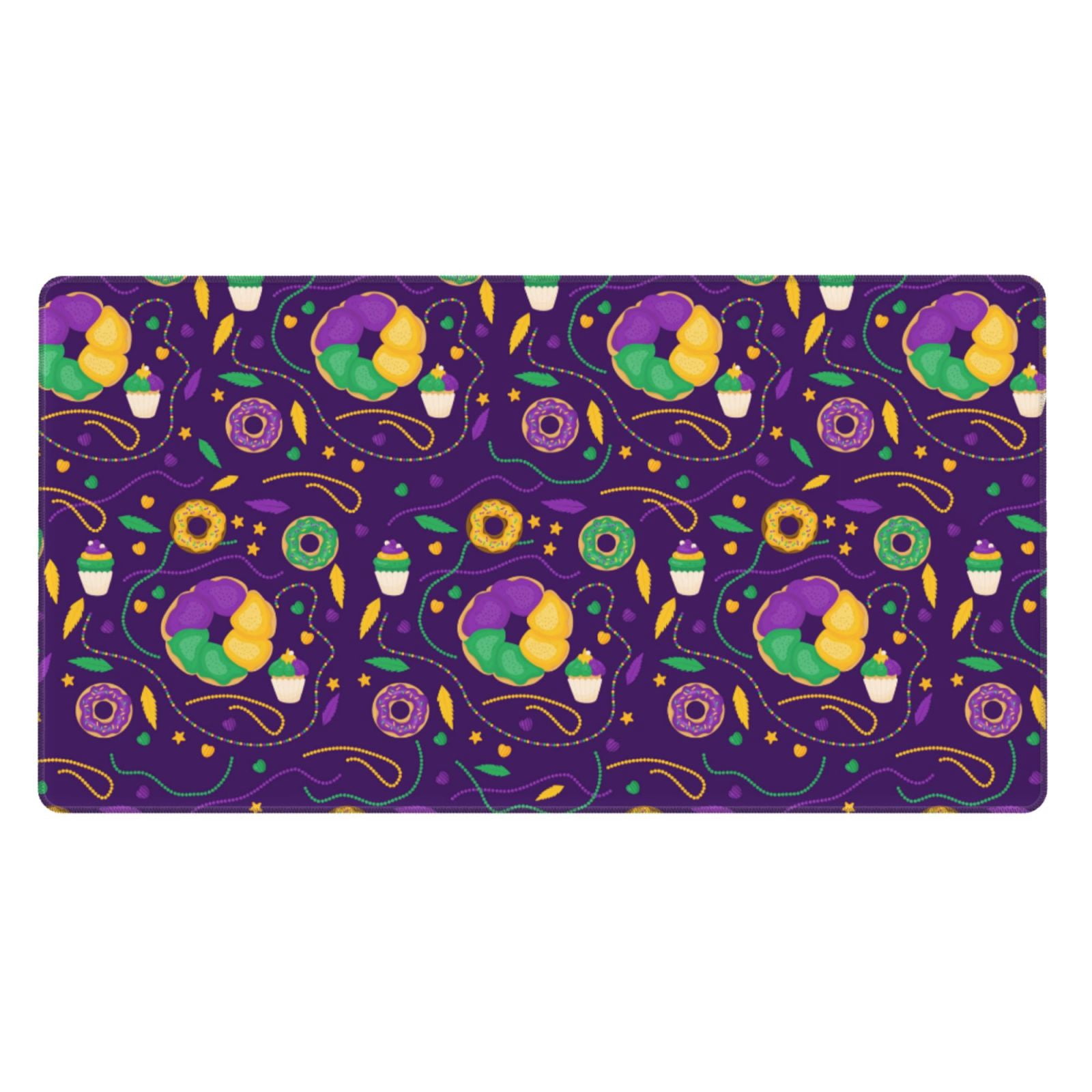 Naloa Mardi Gras and Donuts Gaming Mouse Pad Large Mouse Mat Long ...