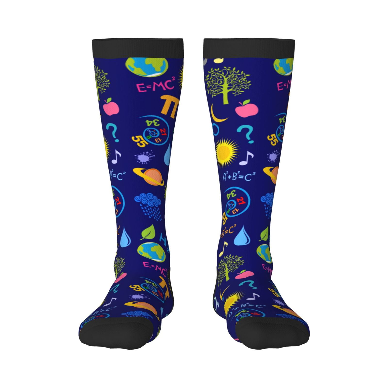 Naloa Mathematics And Chemistry Thigh High Socks Extra Long Stretchy ...