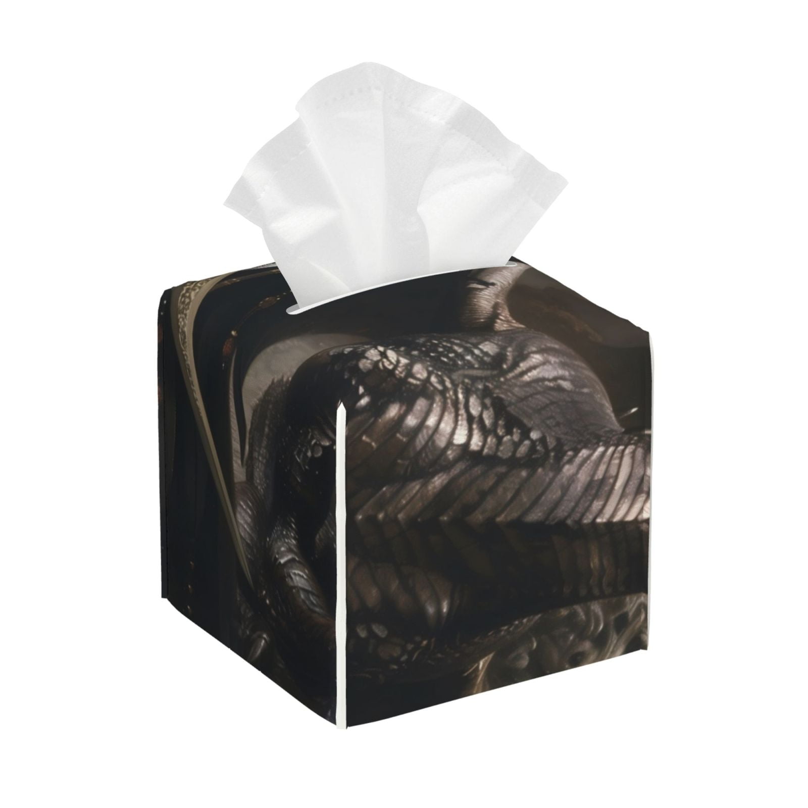 Naloa Medieval Knight And Dragon Tissue Box Cover Leather Tissue Holder ...