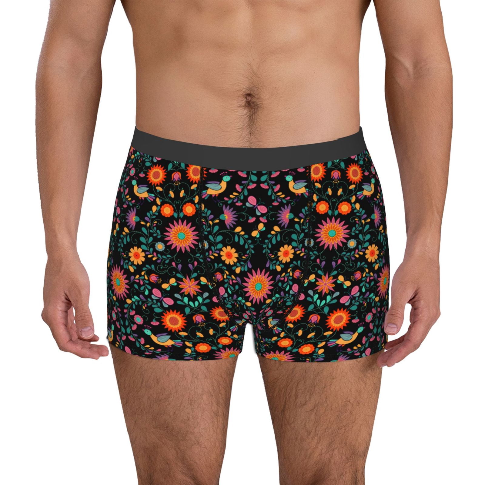 Naloa Mexican Flower And Birds Mens Underwear - Boxers for Men, Mens ...