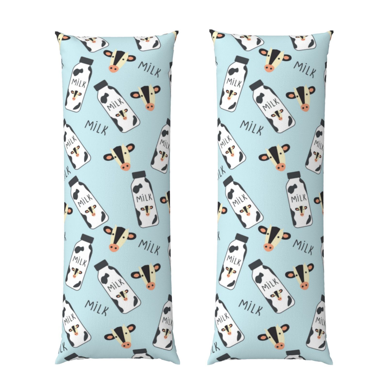 Naloa Milk Bottles And Cow Head Super Soft 20x60 Body Pillow Case,Long ...