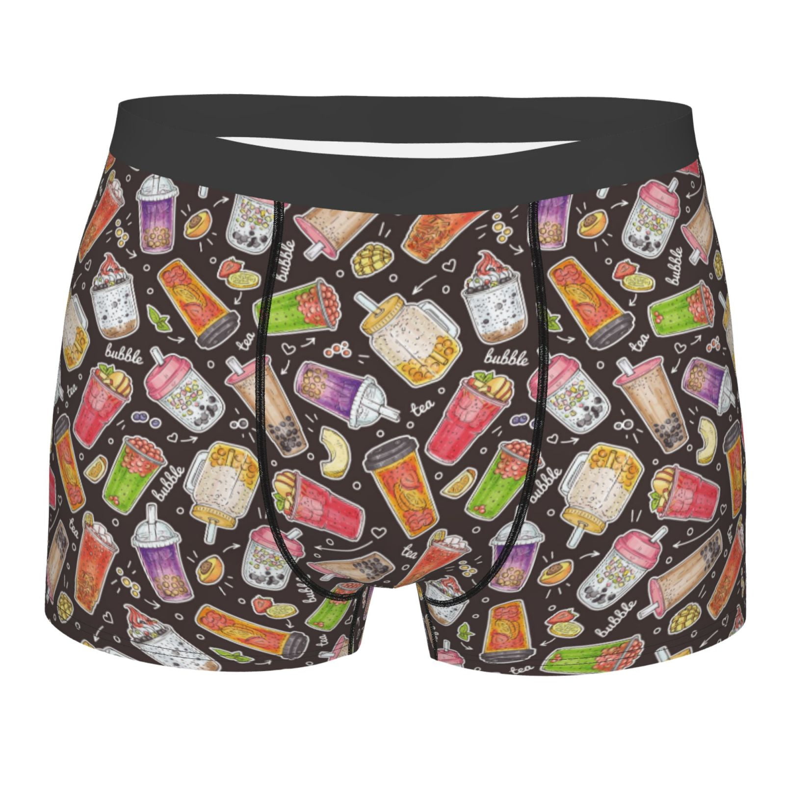 Naloa Milk Tea Print Mens Underwear - Boxers for Men, Classic Briefs ...