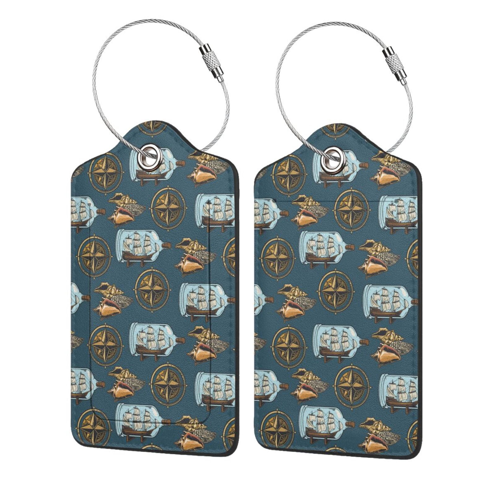 Naloa Miniature Ship In Bottle Luggage Tag for Suitcase Leather Baggage ...