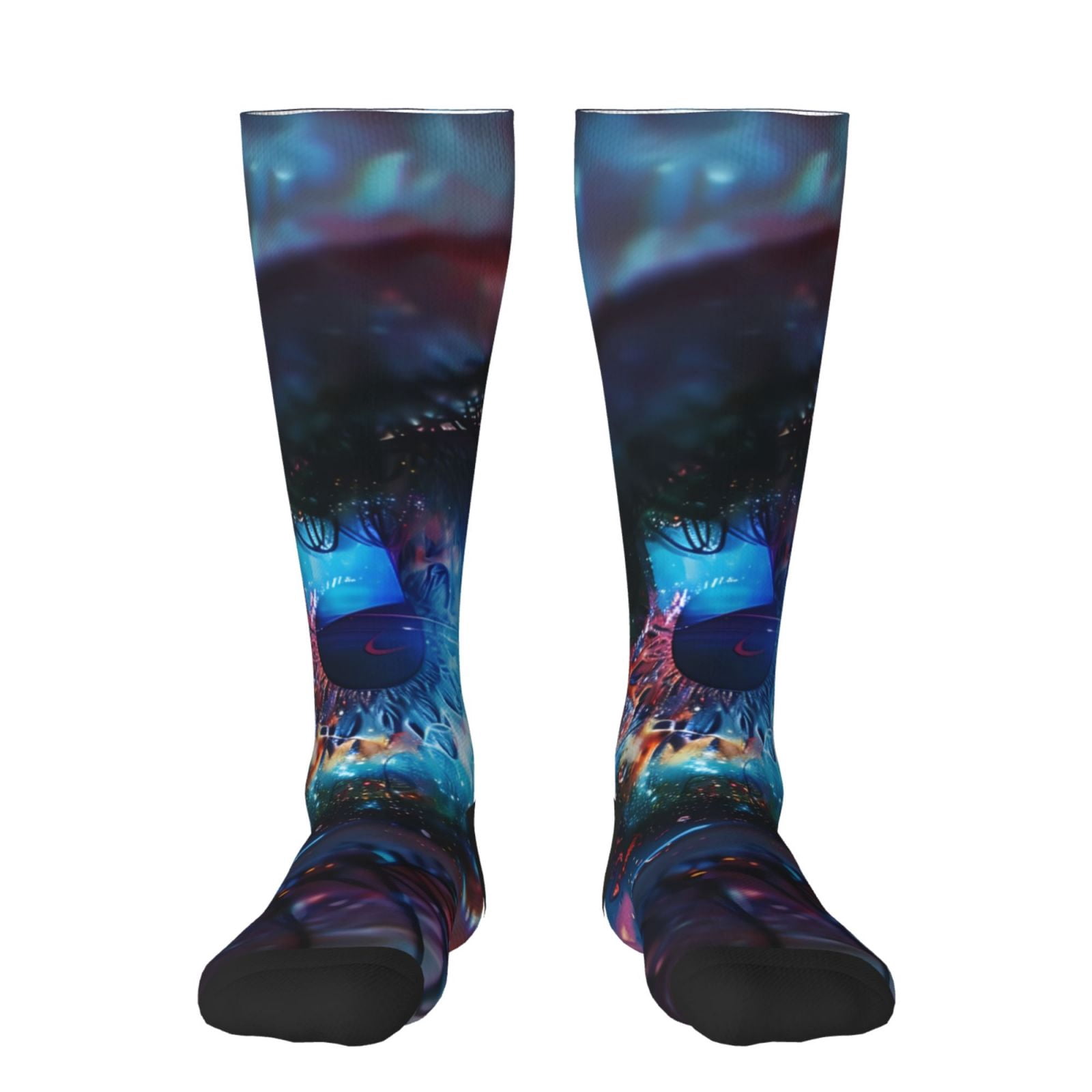 Naloa Modern Colorful Eyes Thigh High Socks Extra Long Stretchy Sock ...