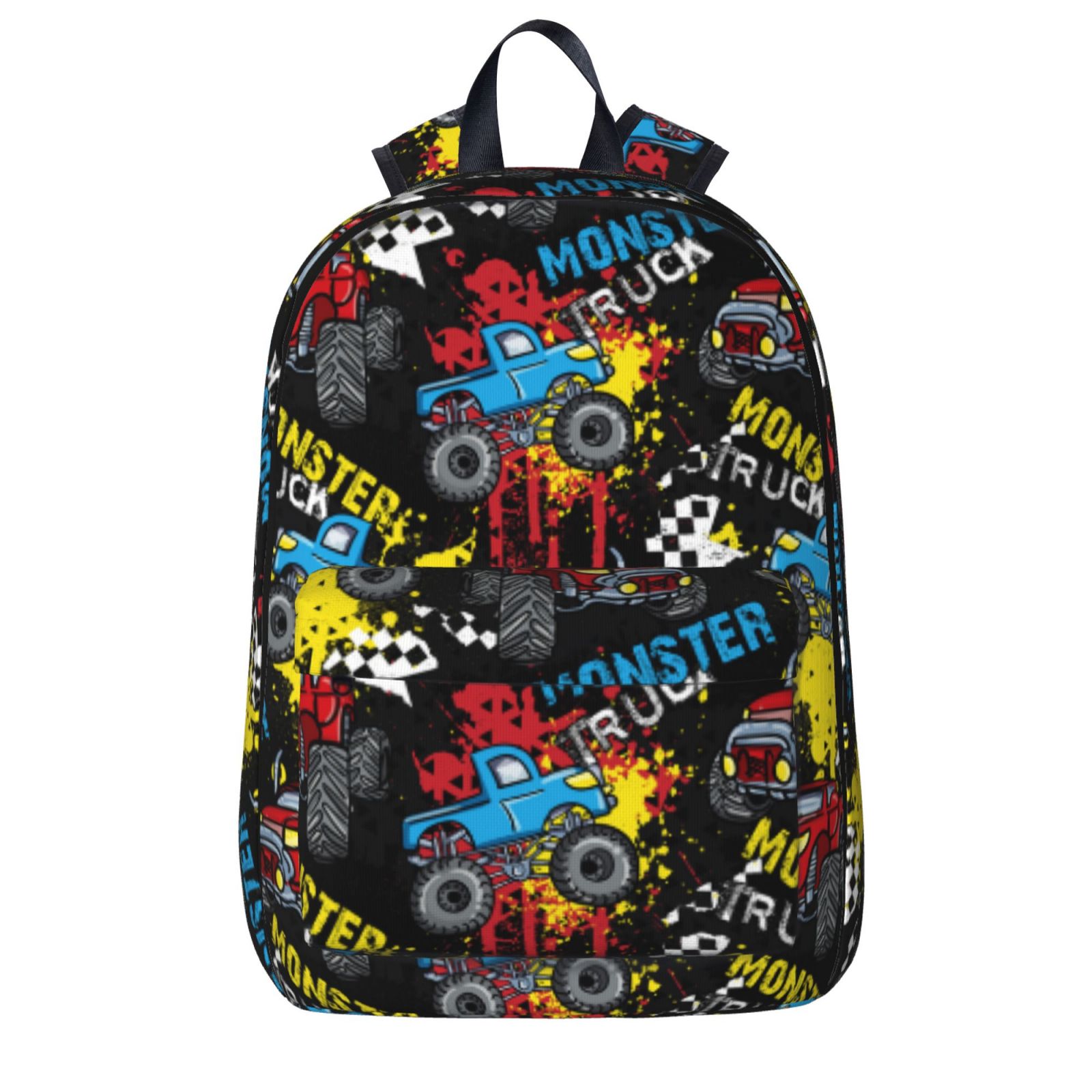 Naloa Monster Car Print Laptop Backpack - Computer Bag with 2 ...
