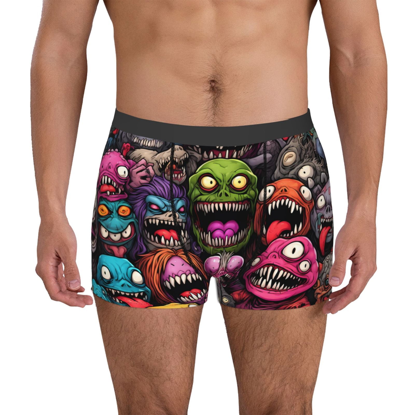 Naloa Monstrous Cartoon Characters Mens Underwear - Boxers for Men ...