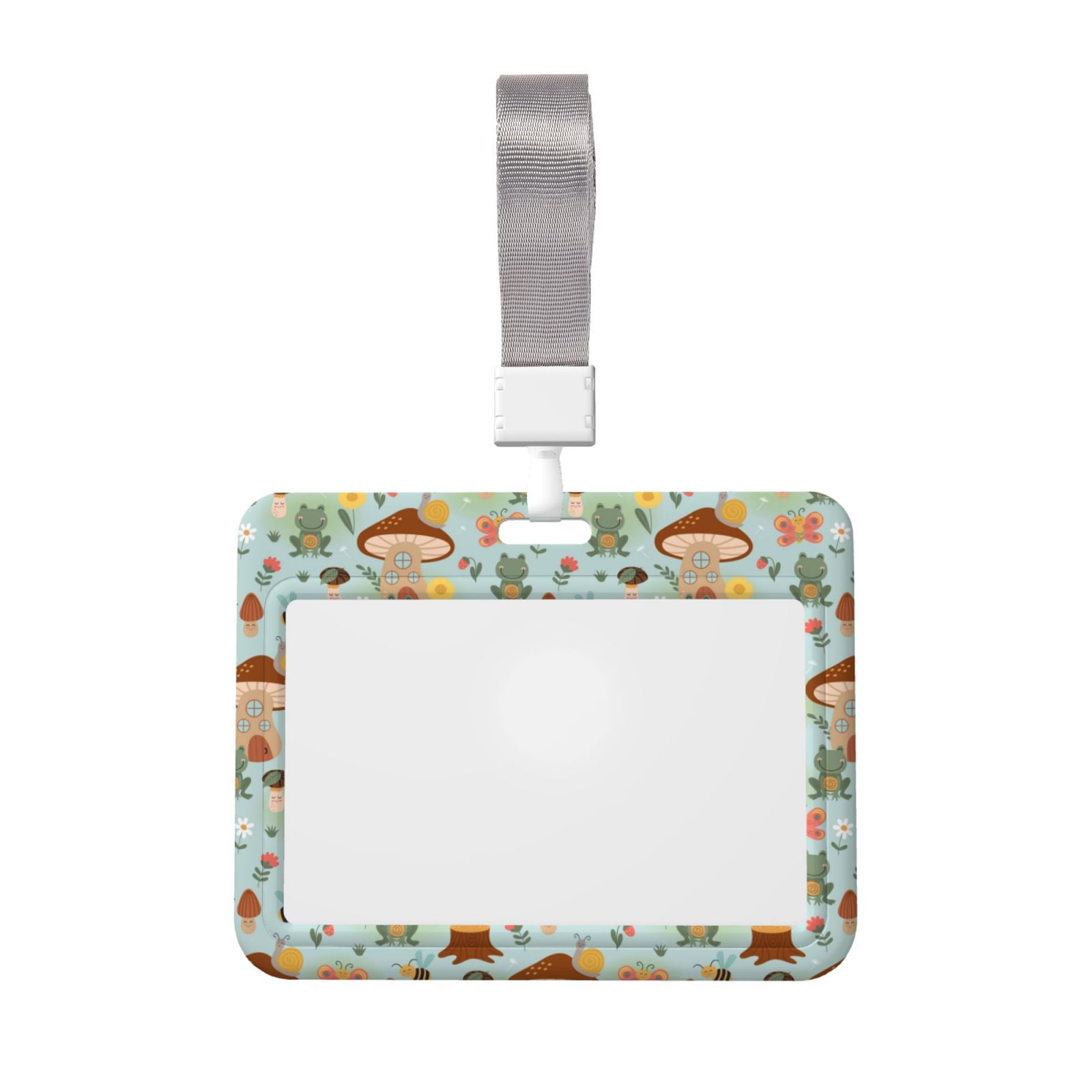 Naloa Mushroom House Insect Frog Card Badge Holder Work Badge Sleeve ...