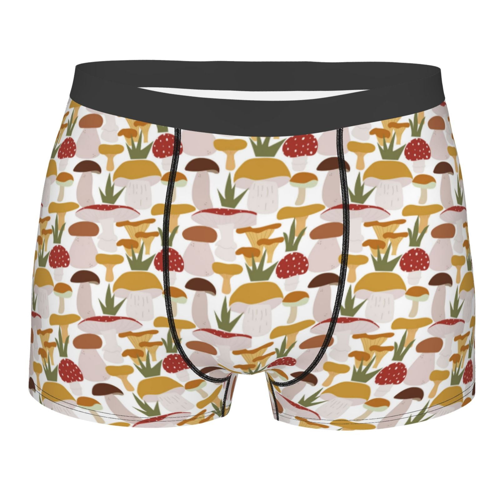 Naloa Mushroom Print Mens Underwear - Boxers for Men, Classic Briefs ...
