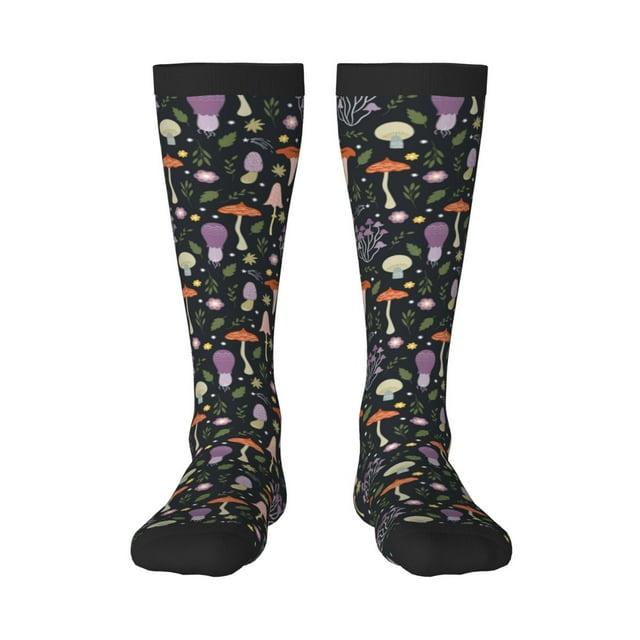 Naloa Mushrooms Thigh High Socks Extra Long Stretchy Sock Women Over ...