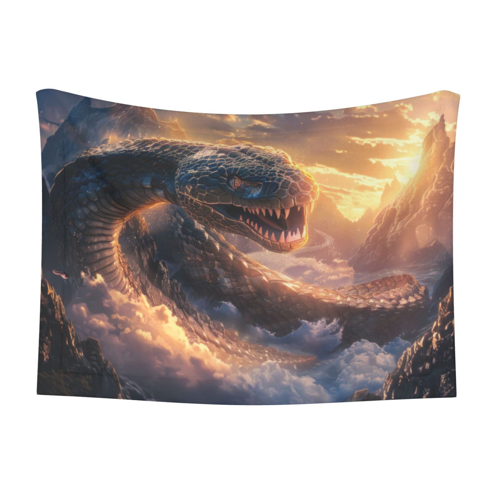 Naloa Mythical Serpent Mountain Sunrise Dog Blanket, 3 Sizes Cat ...