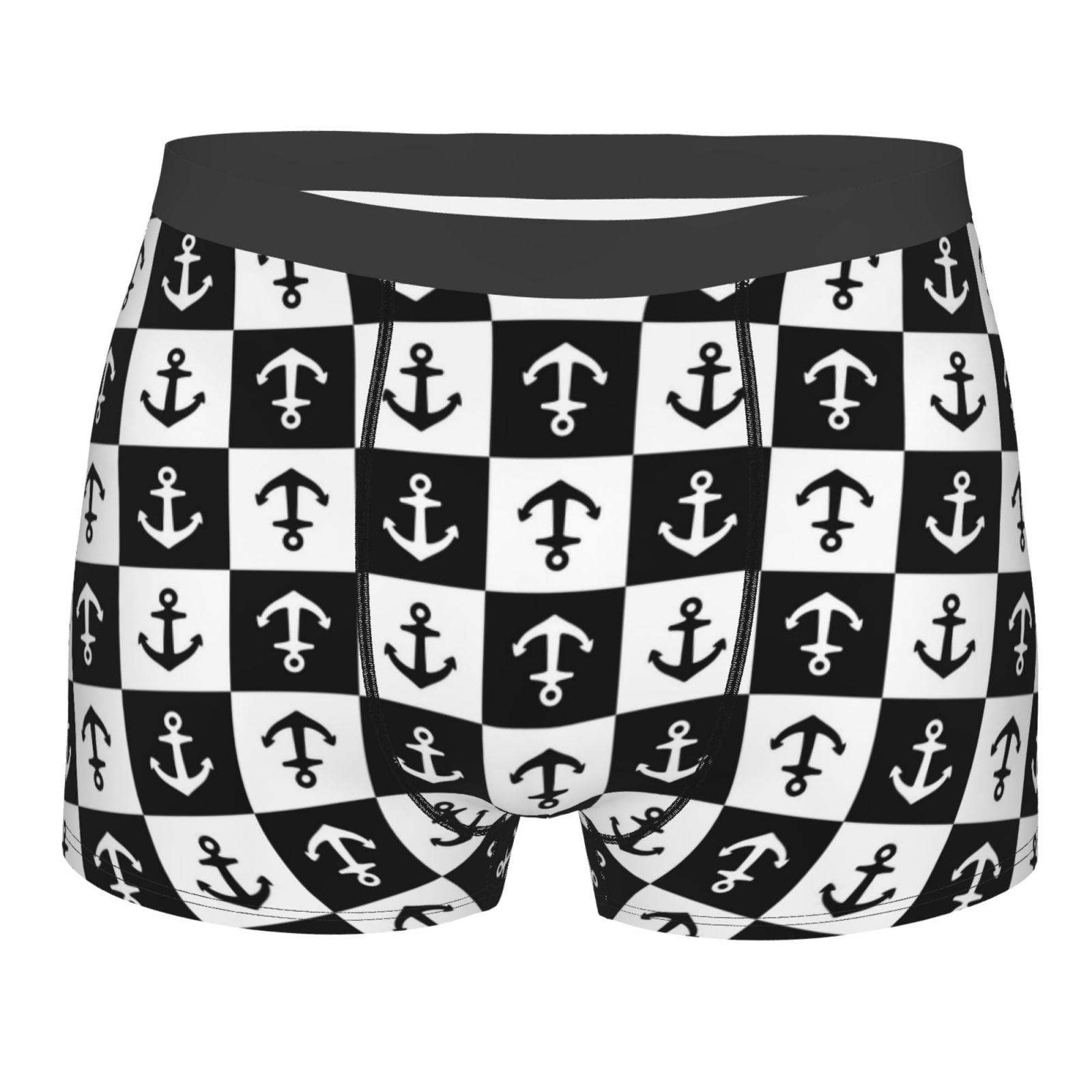 Naloa Nautical Anchors1 Print Mens Underwear - Boxers for Men, Classic ...