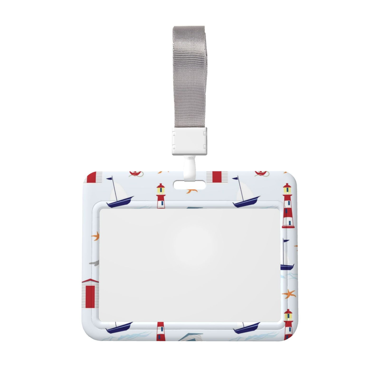 Naloa Nautical Lighthouse Sailboat Card Badge Holder Work Badge Sleeve ...