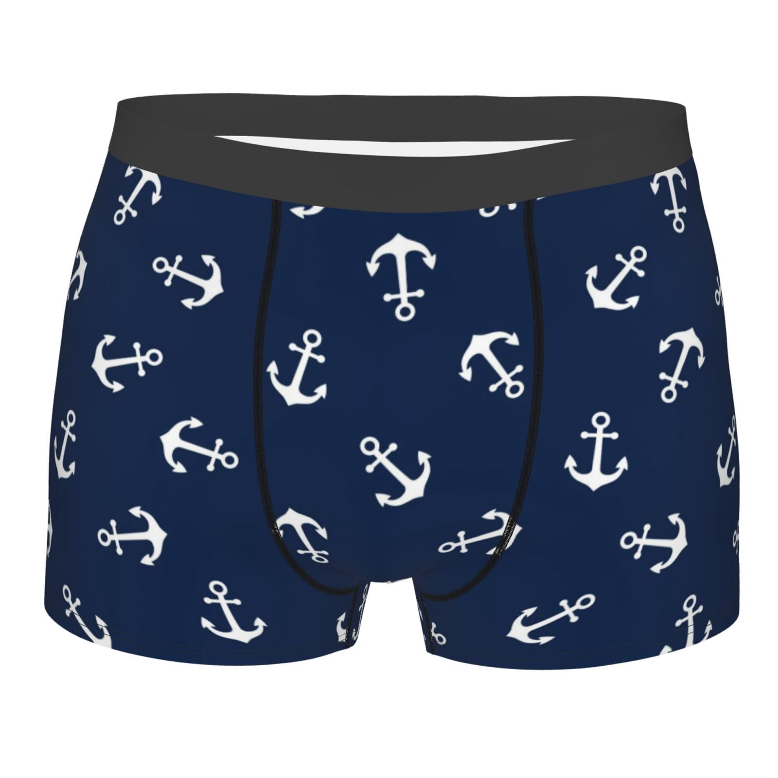 Naloa Nautical Themed Simple Anchors Print Mens Underwear - Boxers for ...