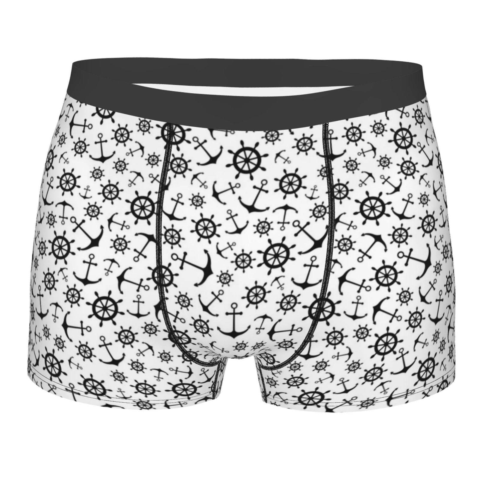 Naloa Nautical Themed Simple Anchors Print Mens Underwear - Boxers for ...
