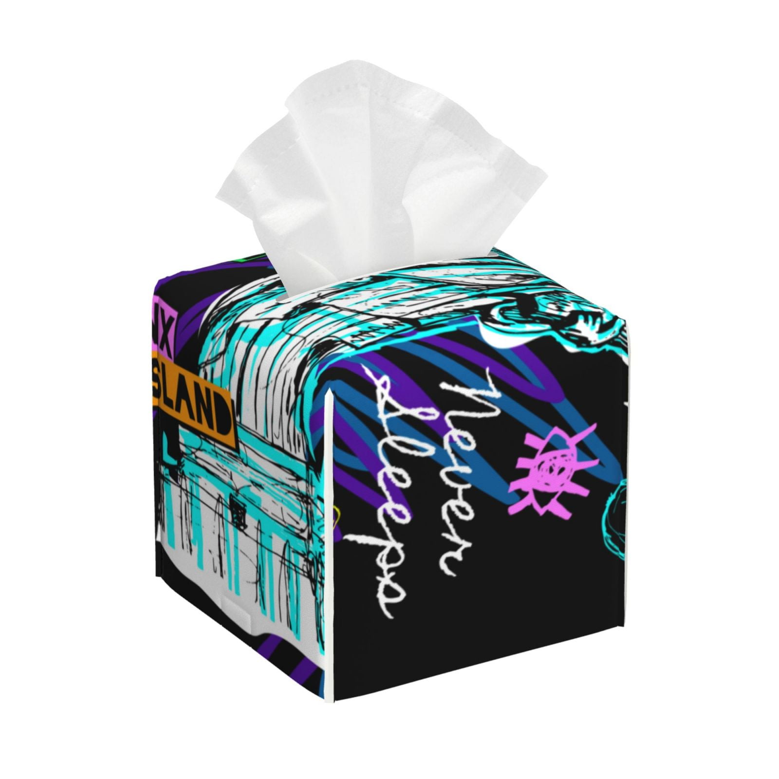 Naloa New York City Tissue Box Cover Leather Tissue Holder Square ...