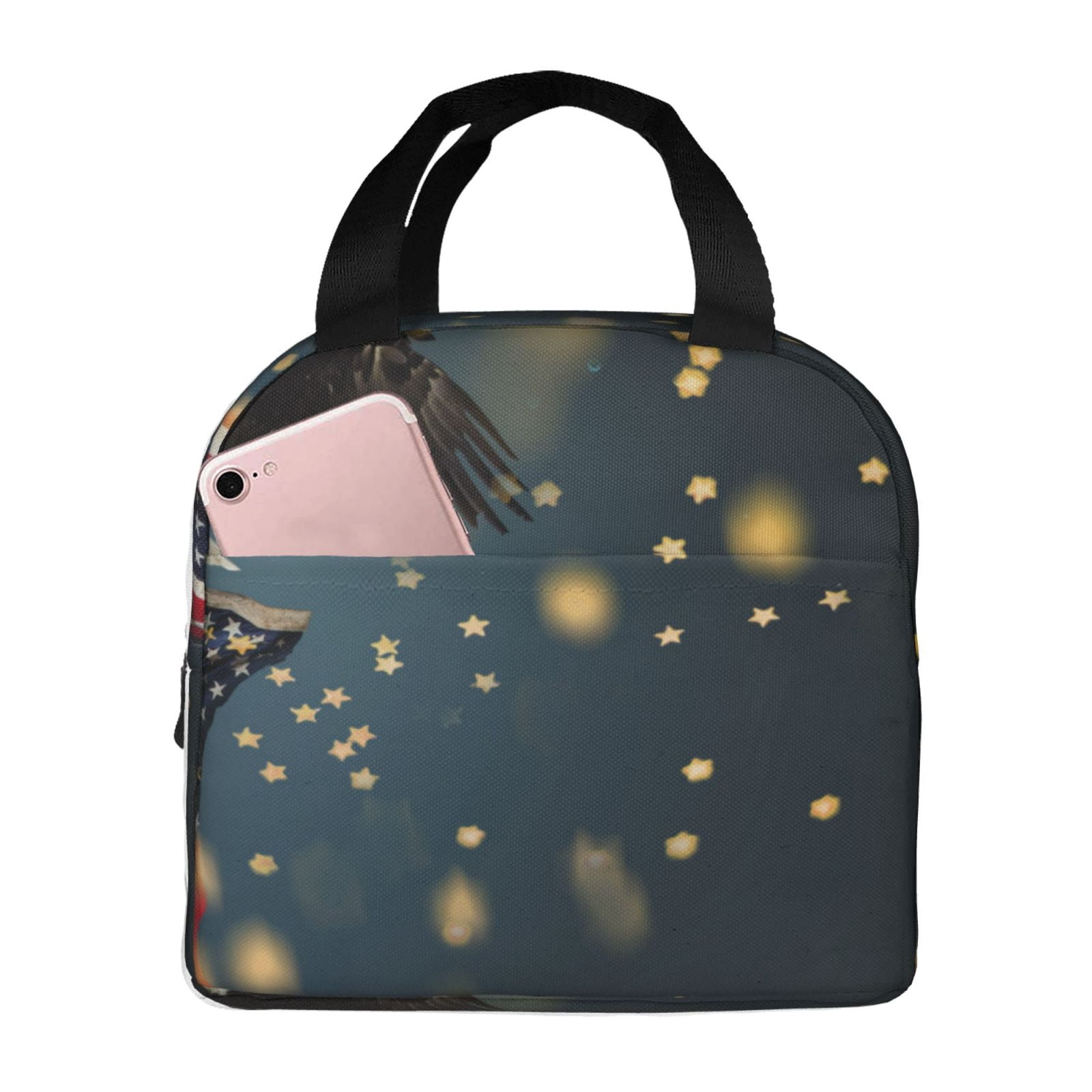Naloa North American Bald Eagle Print Lunch Box for Women Men,Insulated ...