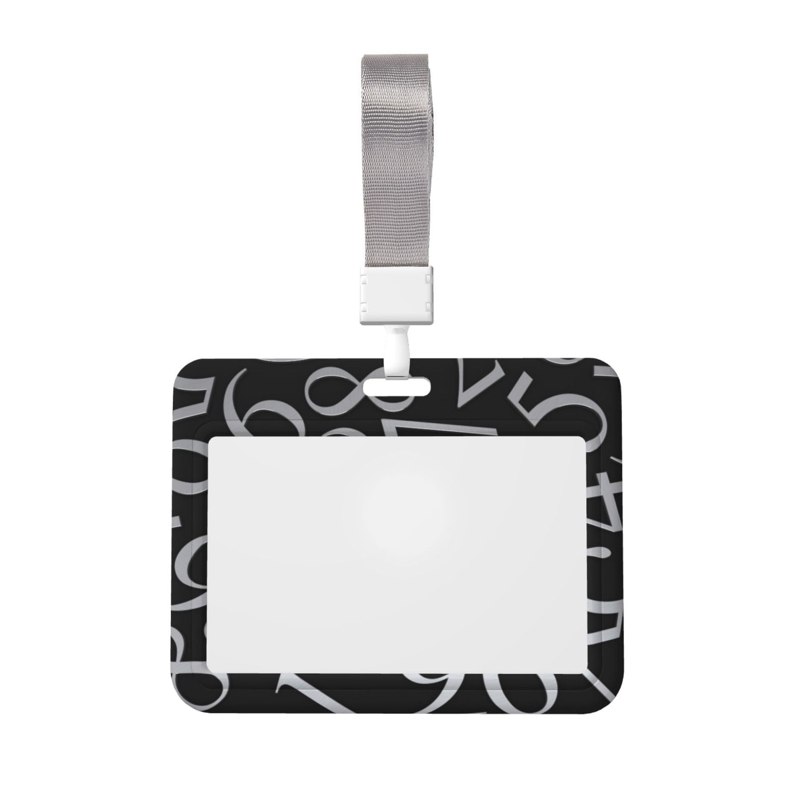 Naloa Numbers Card Badge Holder Work Badge Sleeve for Office, School ...