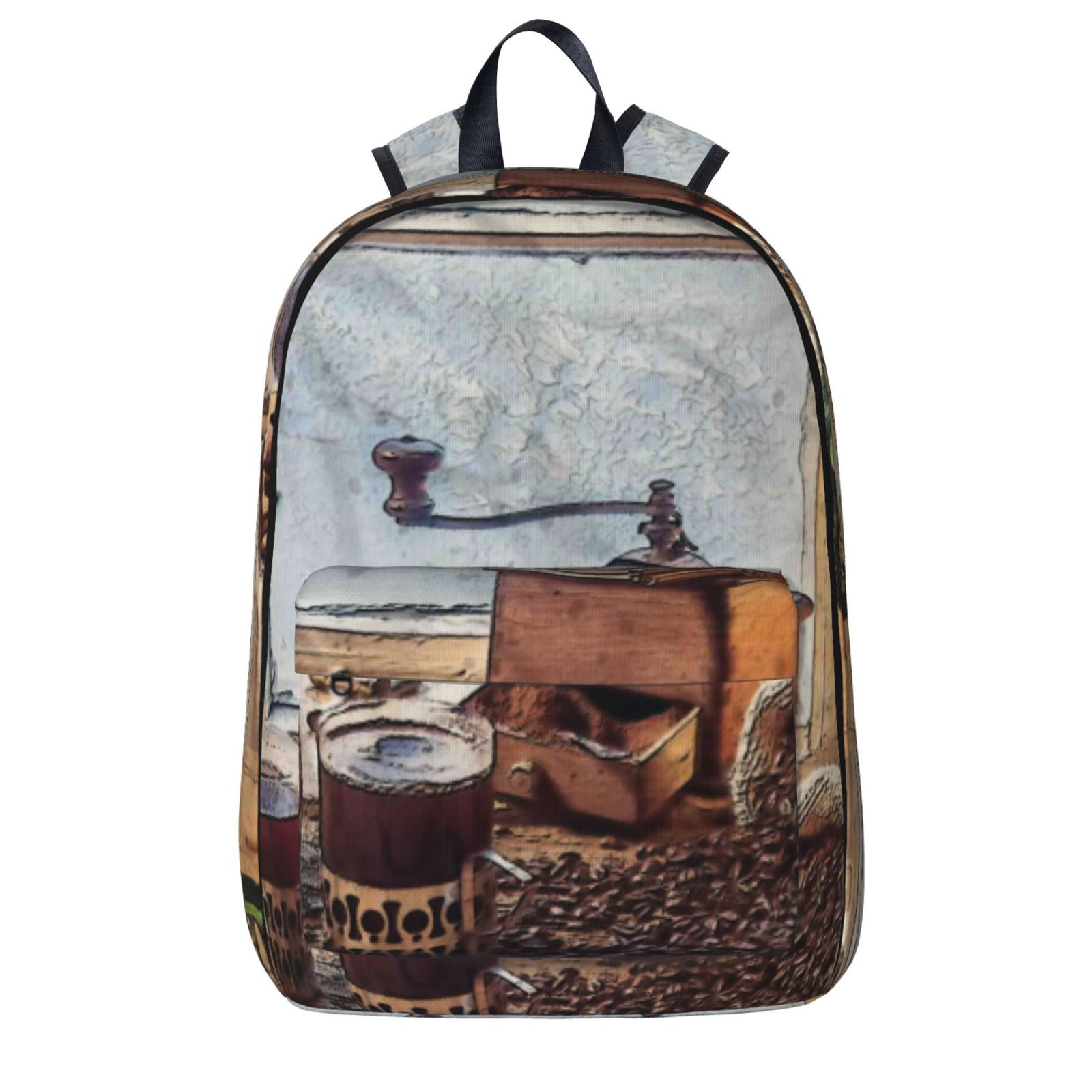 Naloa Oil Lamp Coffee Beans Print Laptop Backpack - Computer Bag with 2 ...