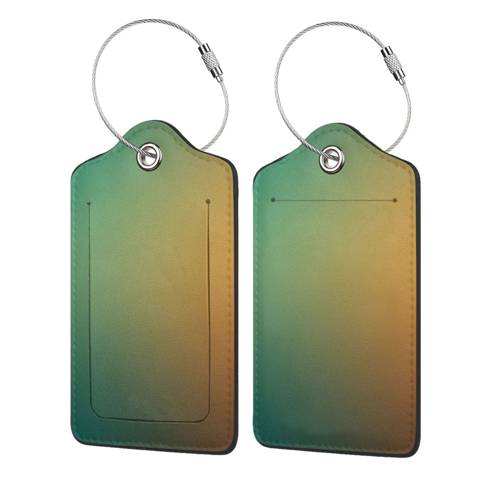 Naloa Orange To Teal Gradient Luggage Tag for Suitcase Leather Baggage ...