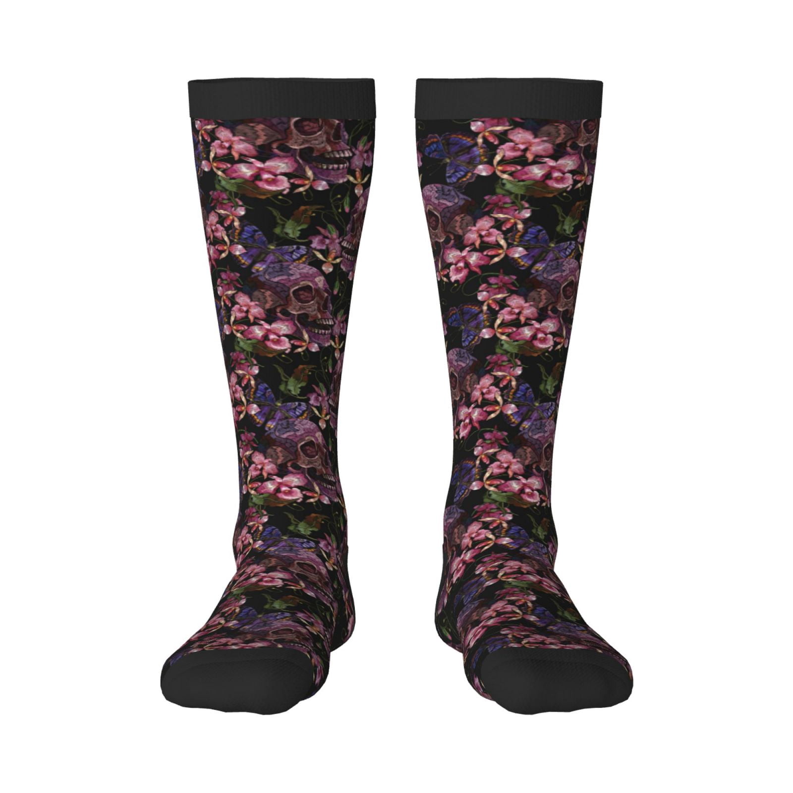 Naloa Orchids Flowers Thigh High Socks Extra Long Stretchy Sock Women ...