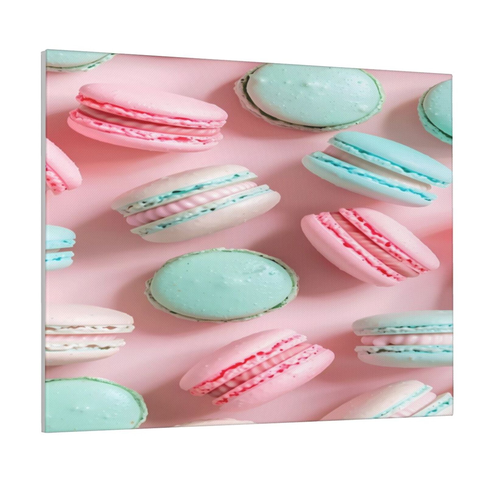 Naloa Pastel Macarons Delight Print Canvas Bathroom Wall Art,Bathroom ...