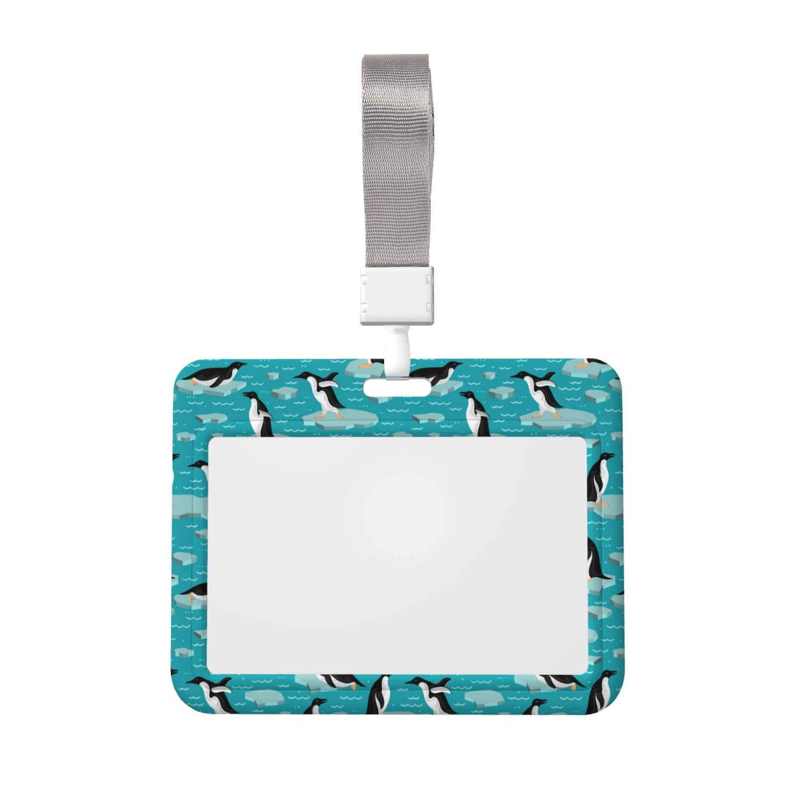 Naloa Penguins On The Ice In The Sea Card Badge Holder Work Badge ...
