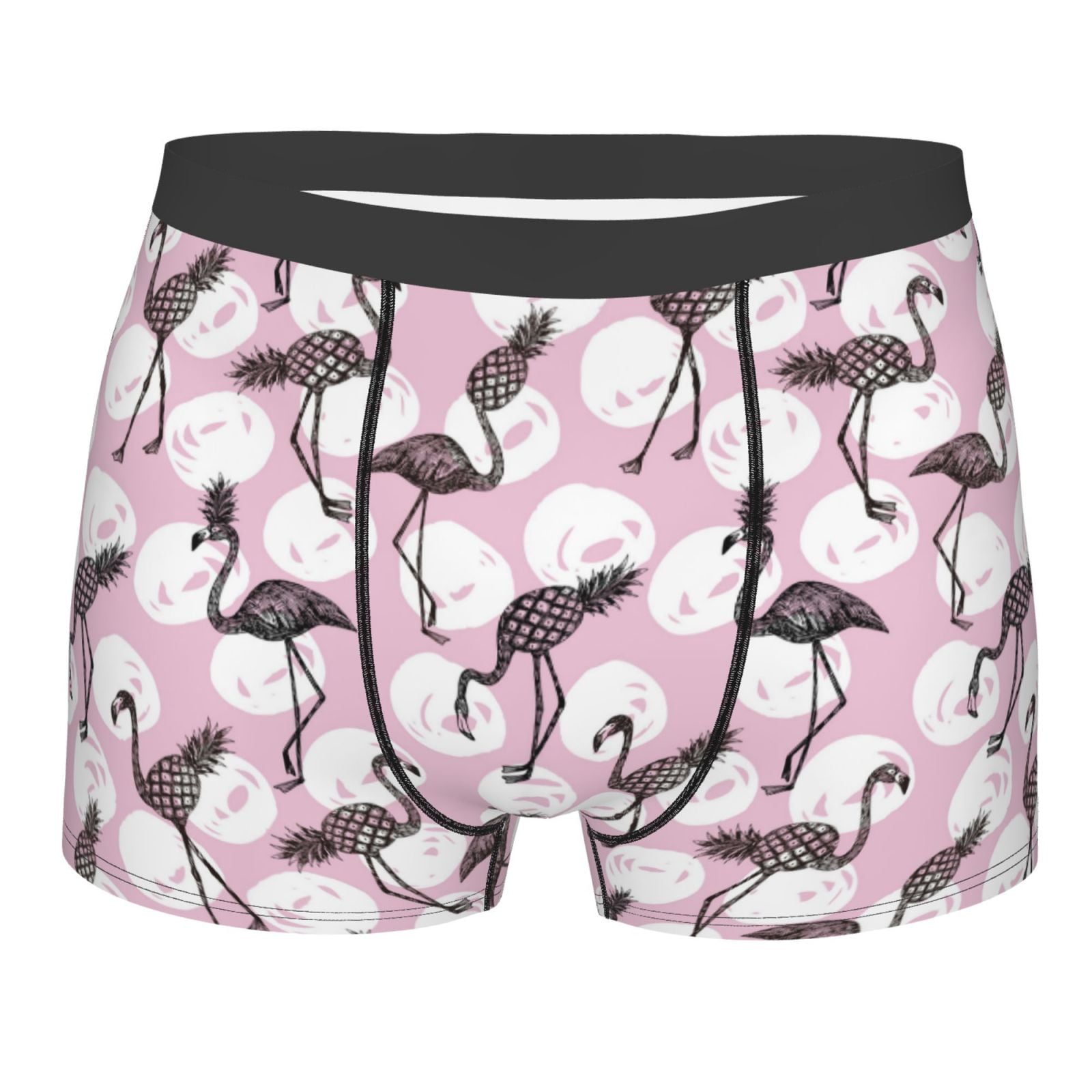Naloa Pineapple Flamingo Print Mens Underwear - Boxers for Men, Classic ...