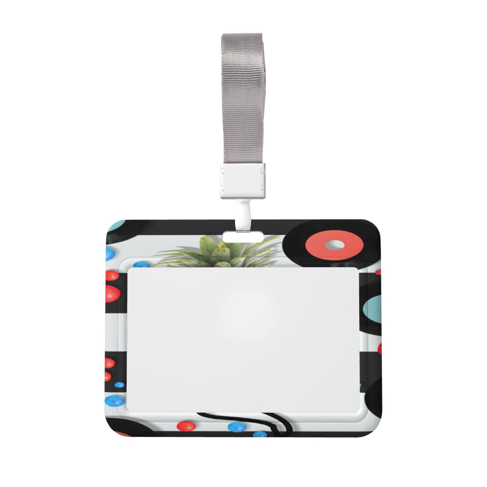 Naloa Pineapple With Black Glasses Card Badge Holder Work Badge Sleeve ...