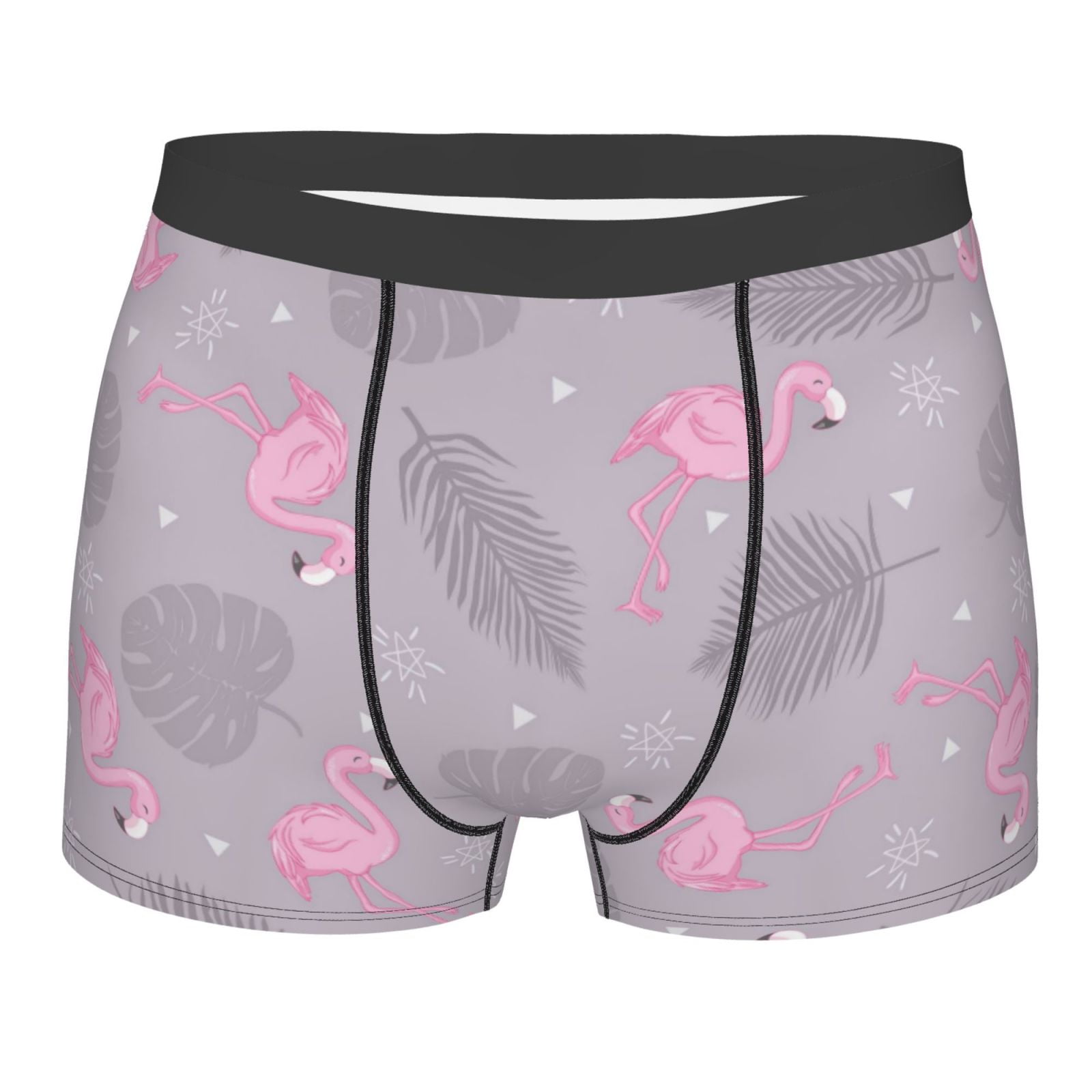 Naloa Pink Flamingo Print Mens Underwear - Boxers for Men, Classic ...