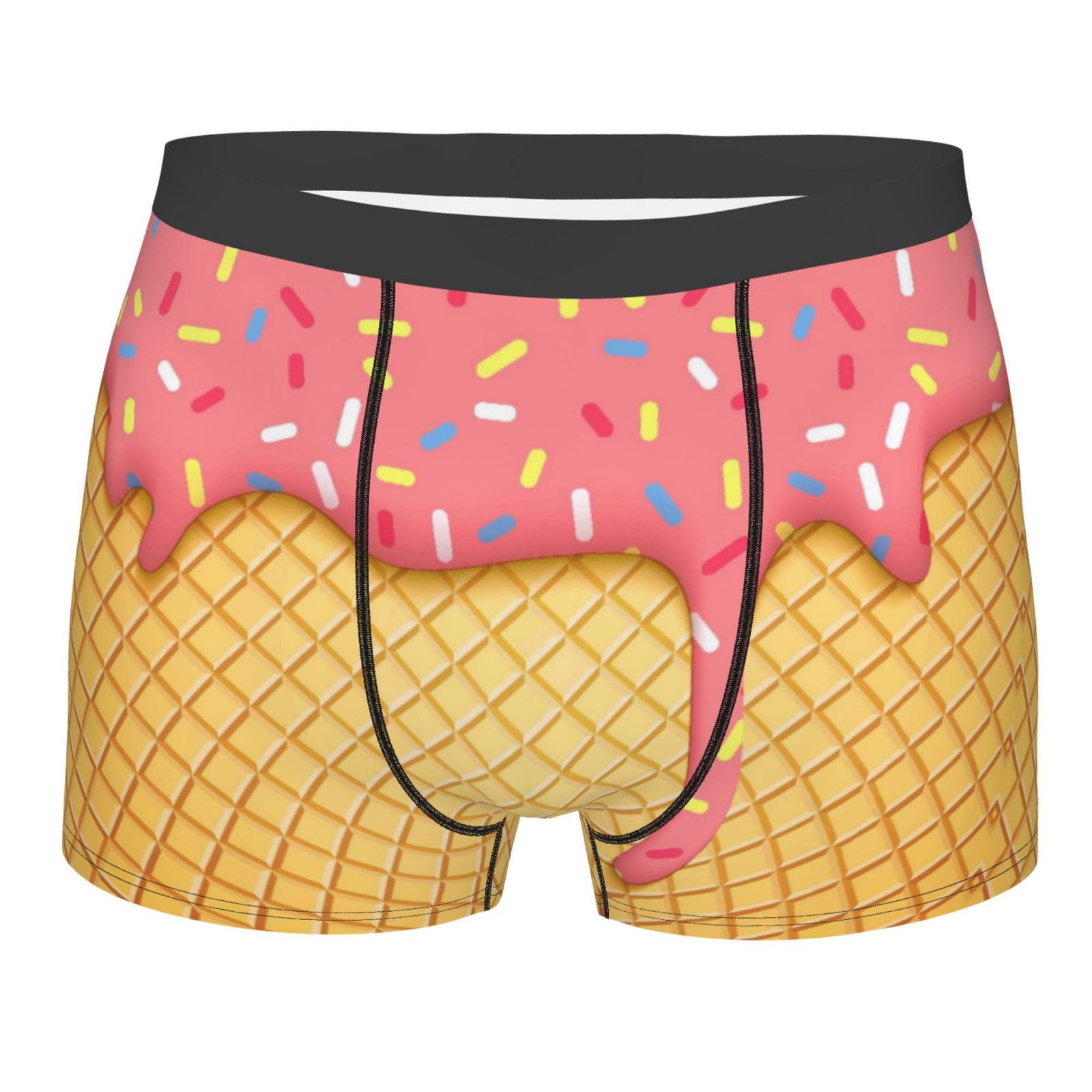 Naloa Pink Ice Cream Print Mens Underwear - Boxers for Men, Classic ...