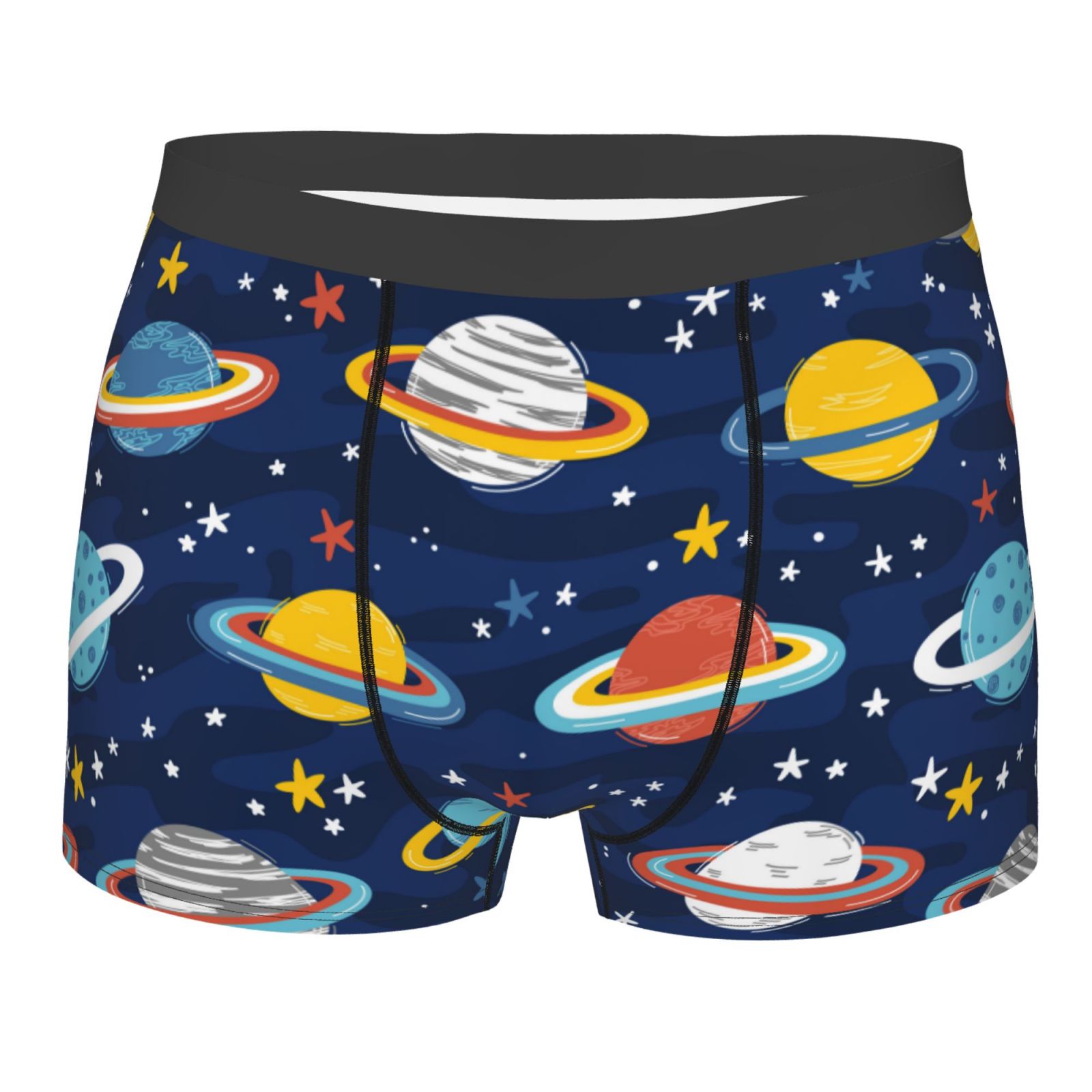 Naloa Planets and Stars Print Mens Underwear - Boxers for Men, Classic ...