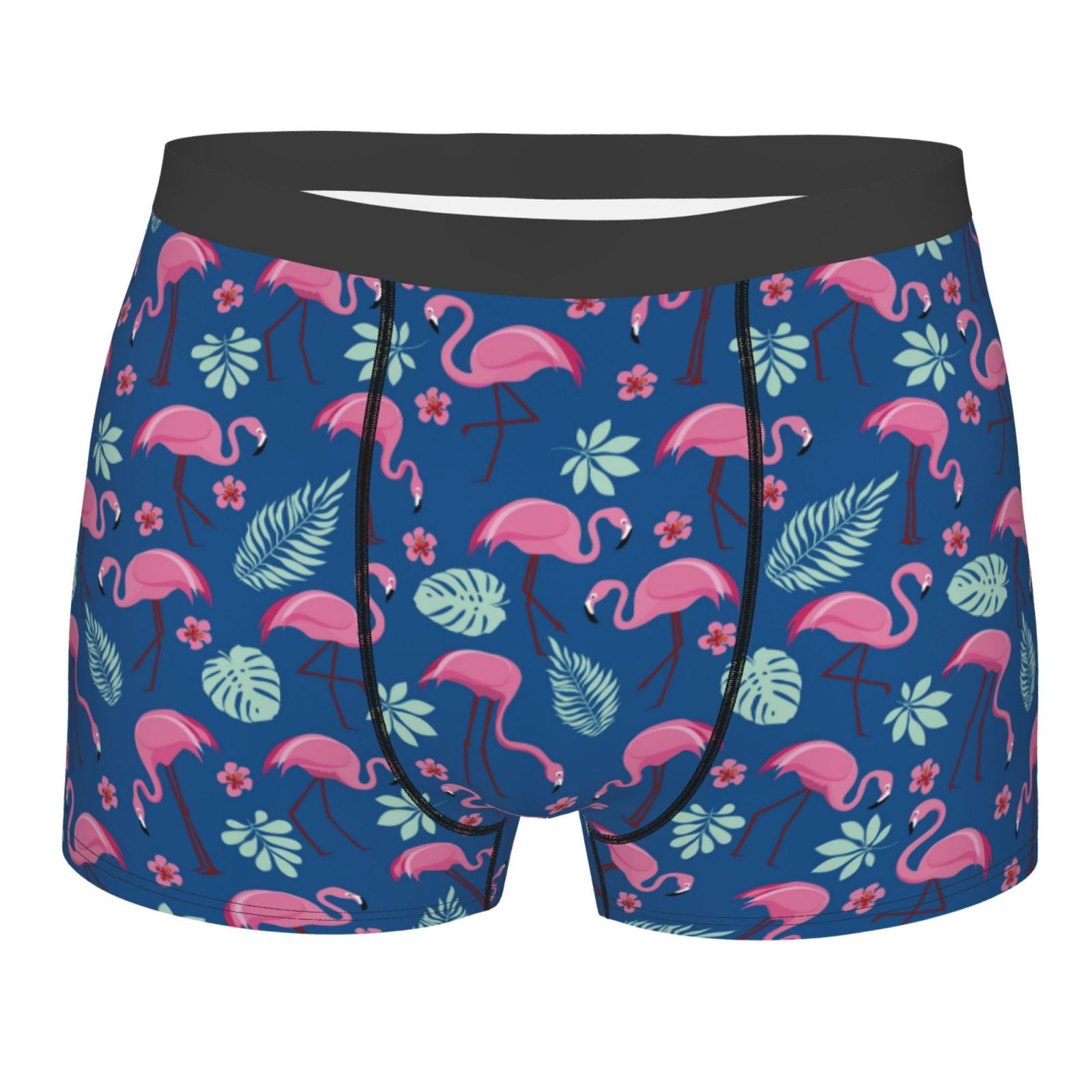 Naloa Plants And Flamingos Print Mens Underwear - Boxers for Men ...
