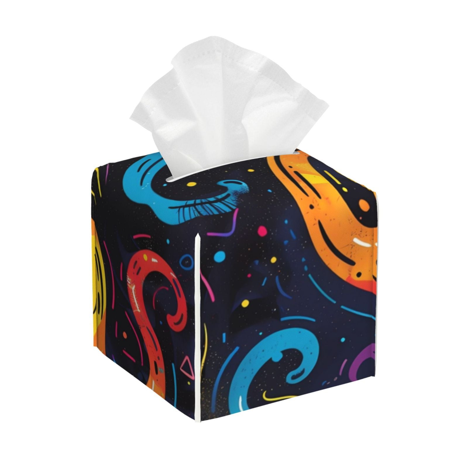 Naloa Playful Ghosts Night Sky Tissue Box Cover Leather Tissue Holder ...