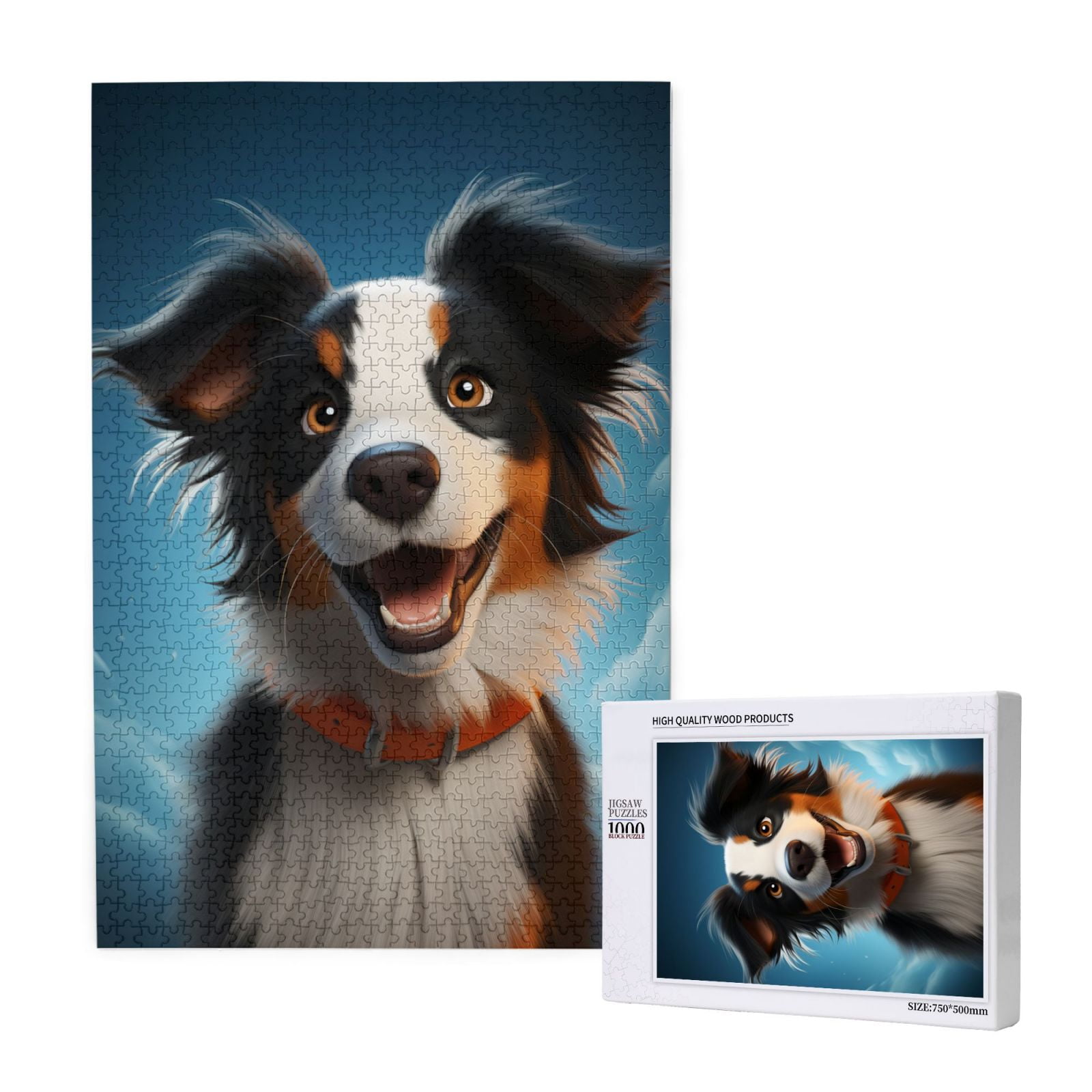 Naloa Playful Smile Cute Dog Custom Puzzles Personalized Puzzle 1000 ...
