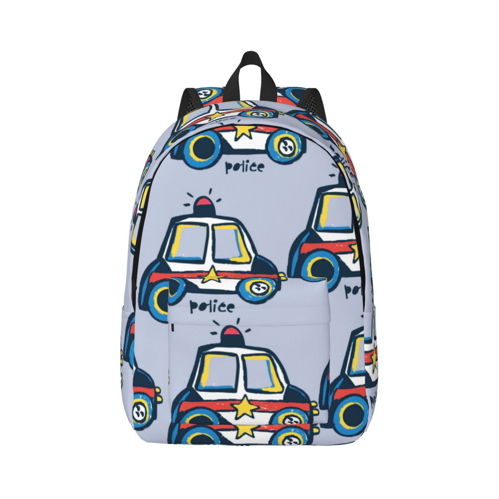 Naloa Police Car Canvas Backpack for Men Women Rucksack Casual Travel ...