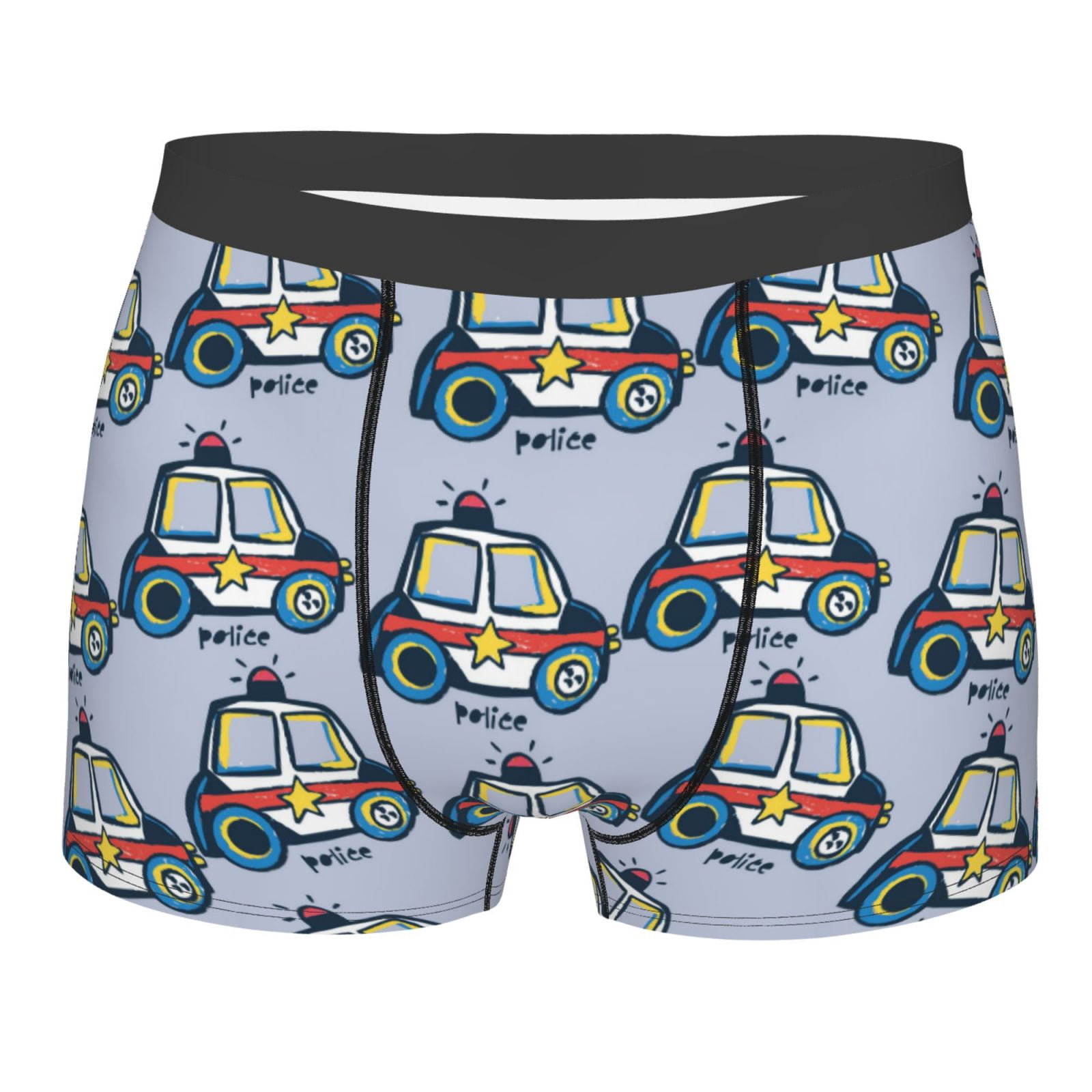 Naloa Police Car Print Mens Underwear - Boxers for Men, Classic Briefs ...