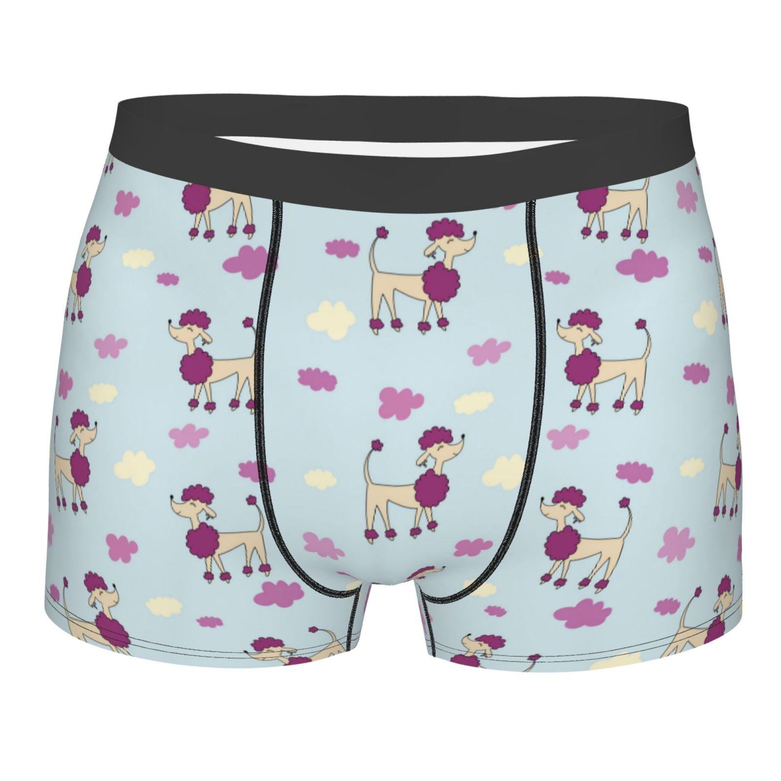 Naloa Poodle Dog Print Mens Underwear - Boxers for Men, Classic Briefs ...