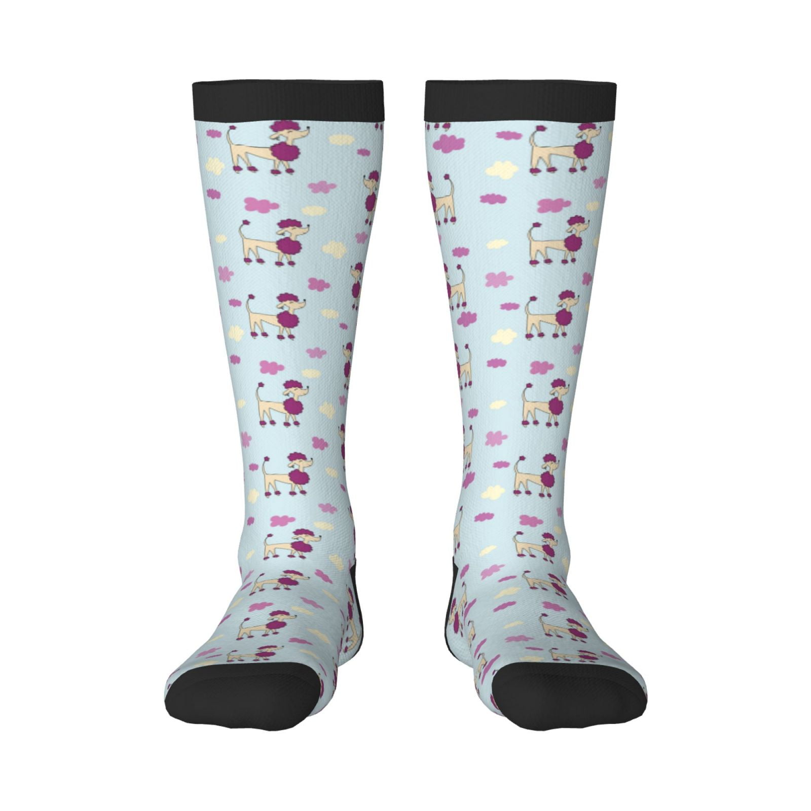 Naloa Poodle Dog Thigh High Socks Extra Long Stretchy Sock Women Over ...