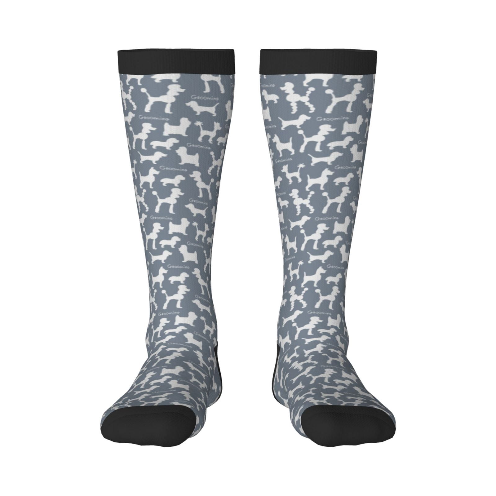 Naloa Poodle Dog Thigh High Socks Extra Long Stretchy Sock Women Over ...