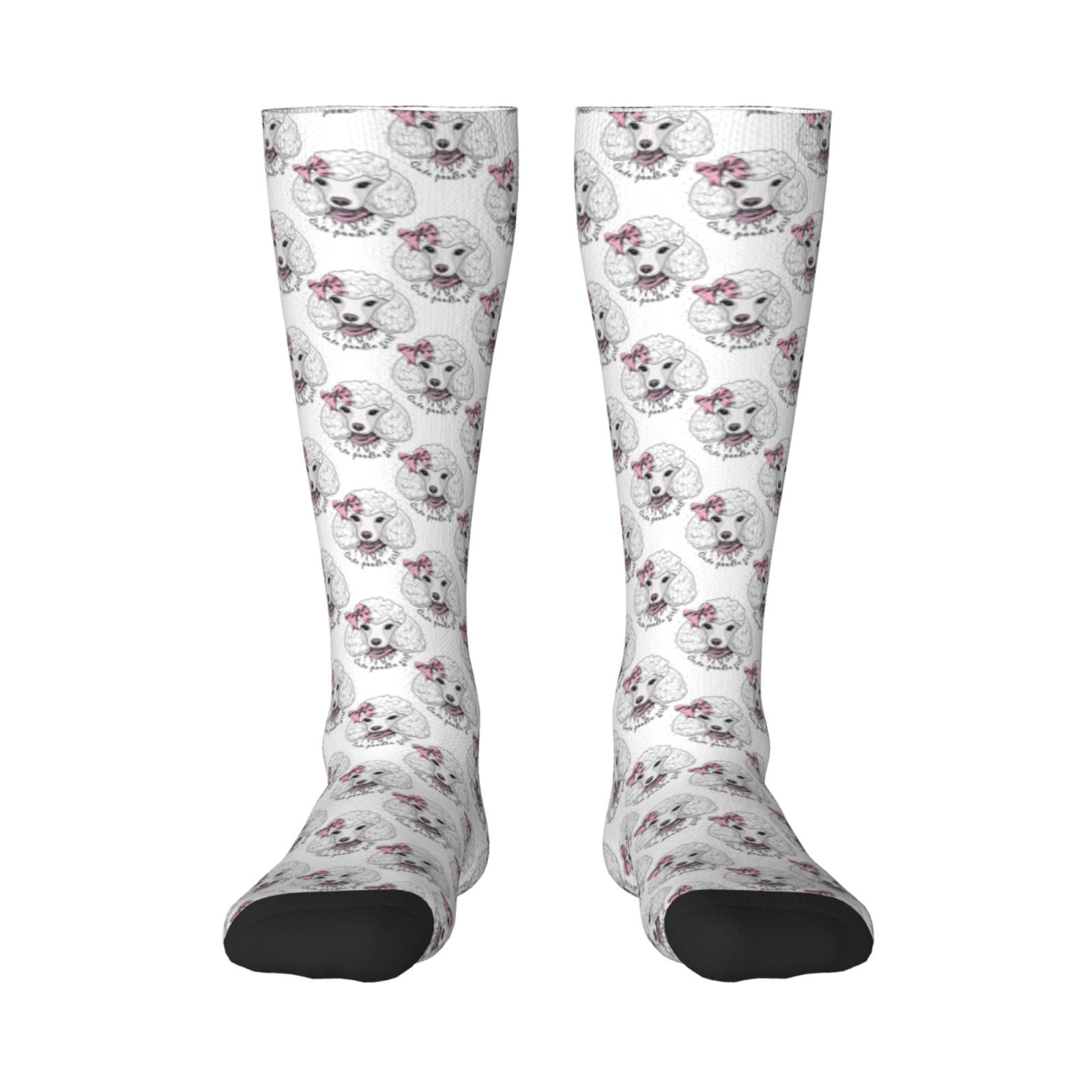 Naloa Poodle Dog Thigh High Socks Extra Long Stretchy Sock Women Over ...