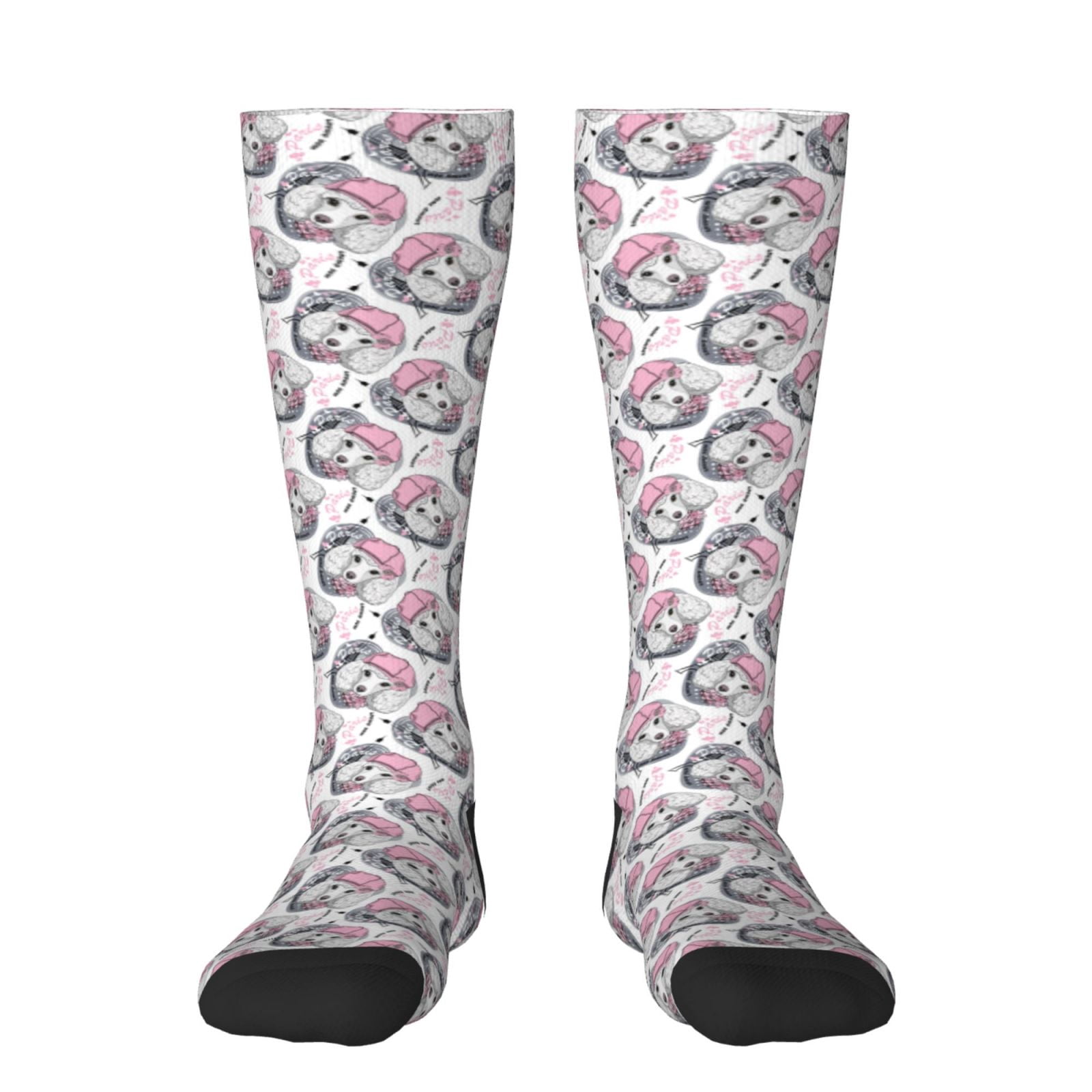 Naloa Poodle Dog Thigh High Socks Extra Long Stretchy Sock Women Over ...