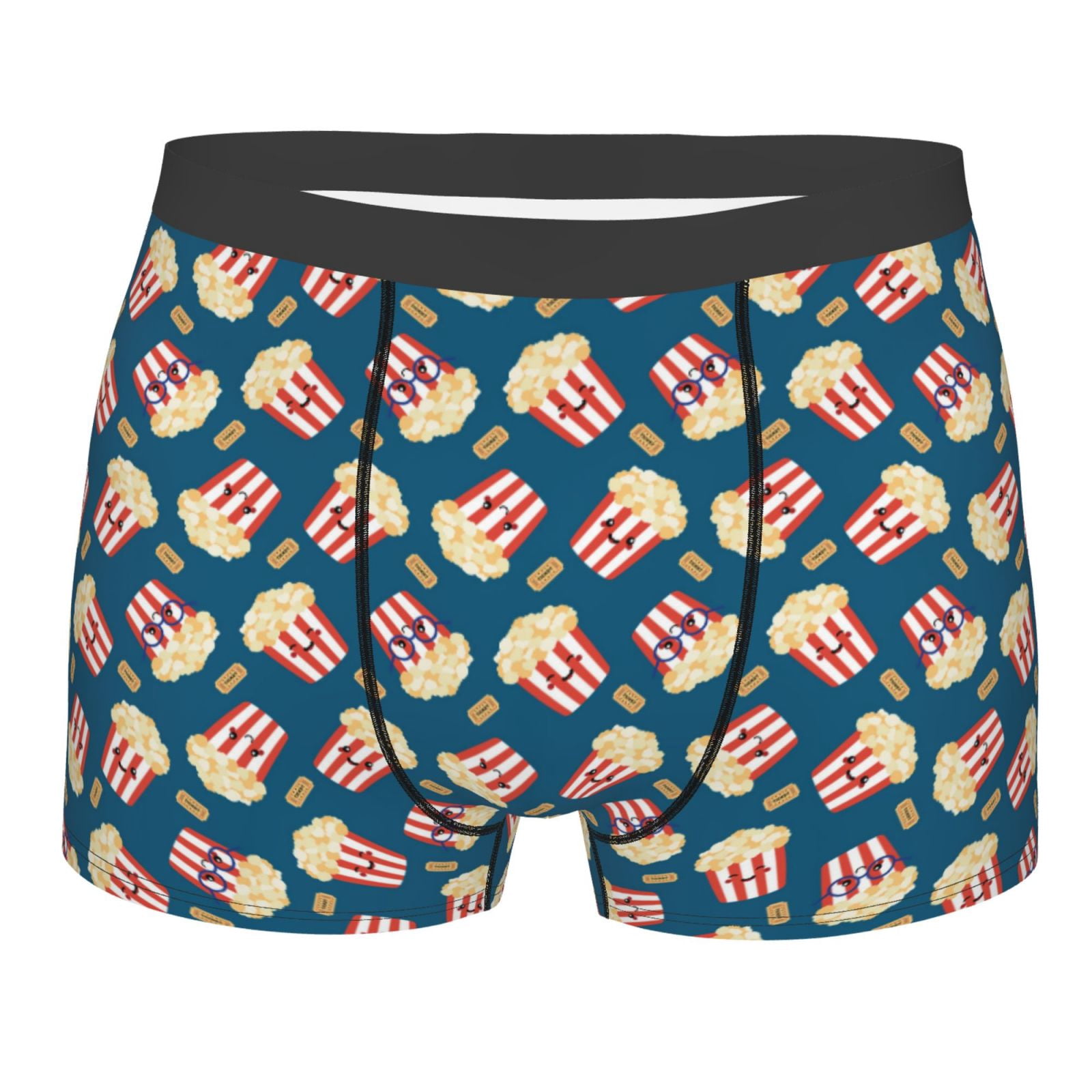 Naloa Popcorn With Glasses Print Mens Underwear - Boxers for Men ...